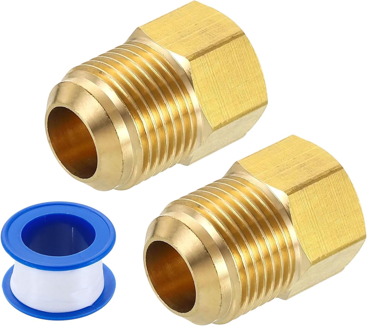 MKEUDQ-2Pcs Brass Pipe Fitting, 5/8 SAE Male x 3/8 SAE Female Pipe ...