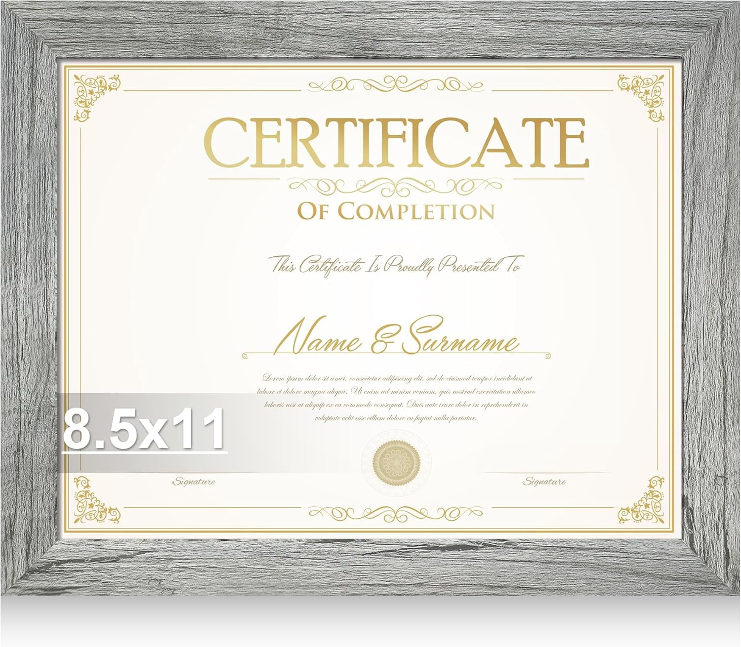MKEUDQ-8.5 by 11 Diploma Picture Frame, Made of Real Glass and Wooden ...