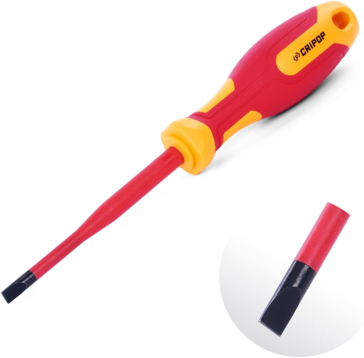 MKEUDQ-Insulated Slotted Screwdrivers, 1000V Insulated 1/4" Slotted Tip ...