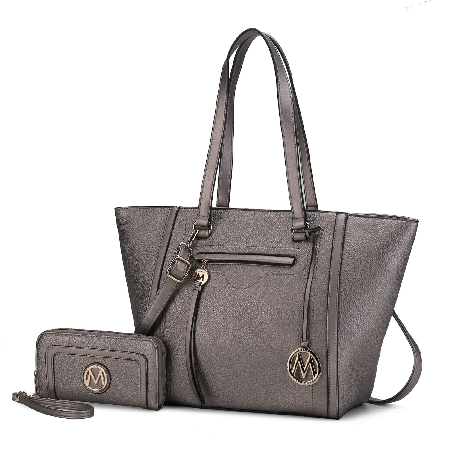 MKF Collection Alexandra Vegan Leather Women's Tote Handbag & Wallet 2 ...