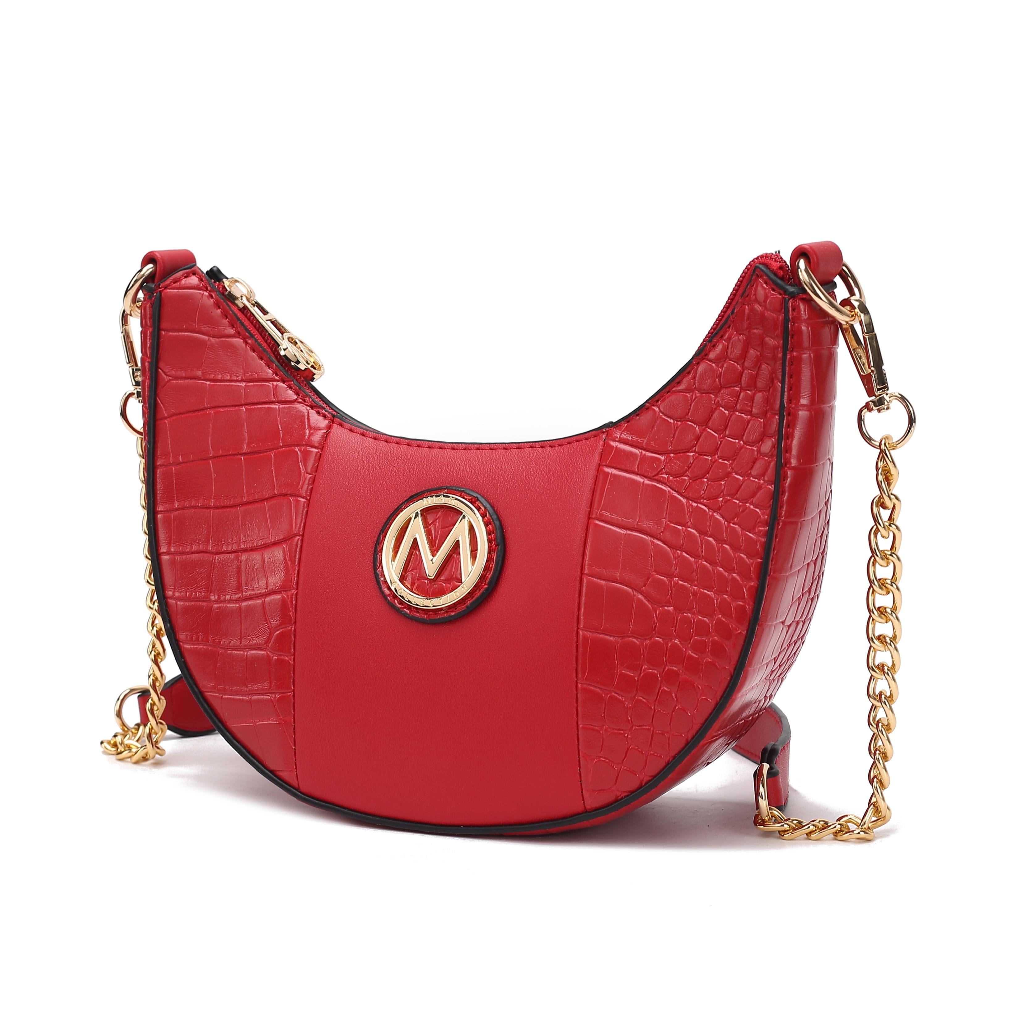 MKF Collection Amira Women’s Crocodile Embossed Vegan Leather Shoulder ...