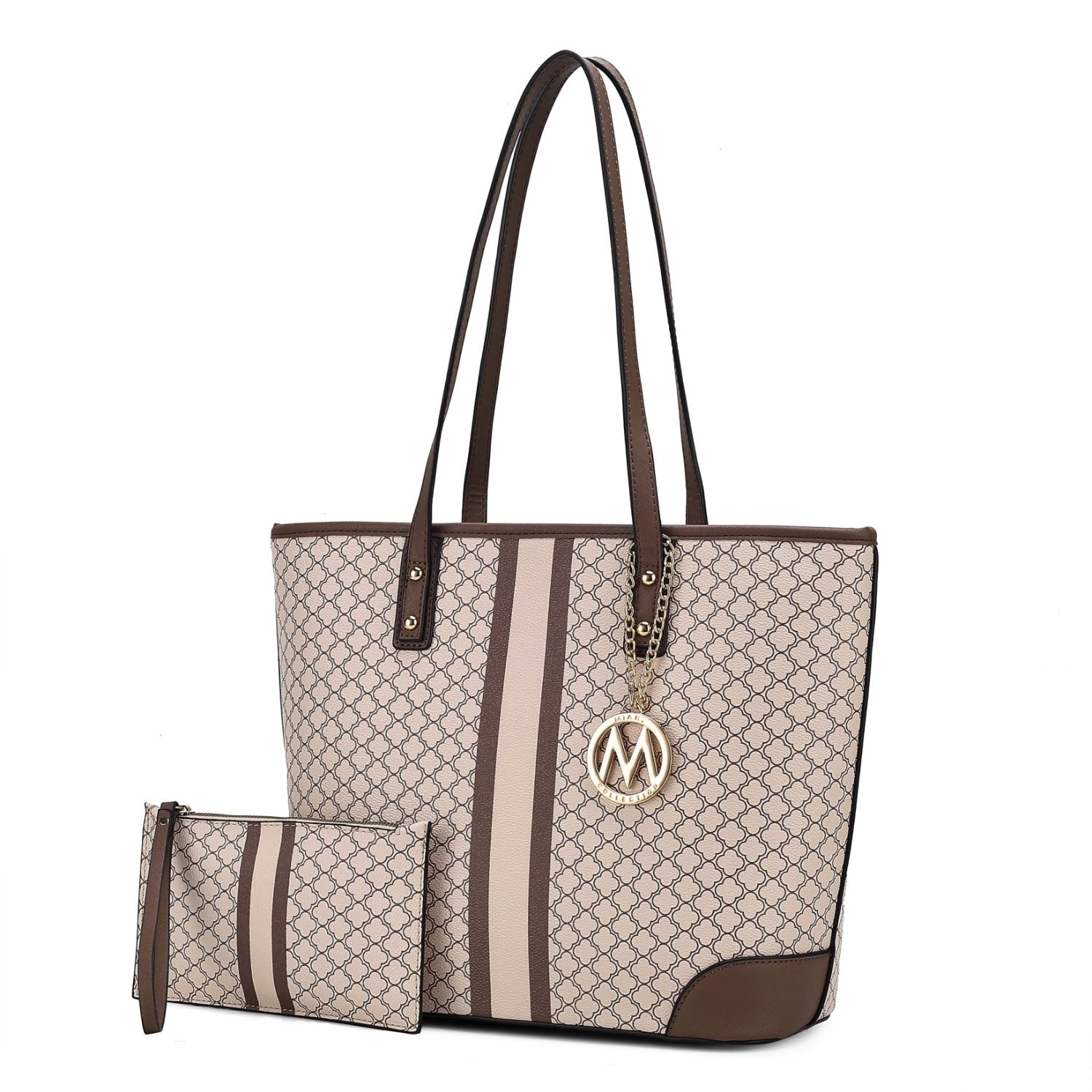 MKF Collection Arya Vegan Leather Women's Tote Bag & Wristlet 2-Piece ...