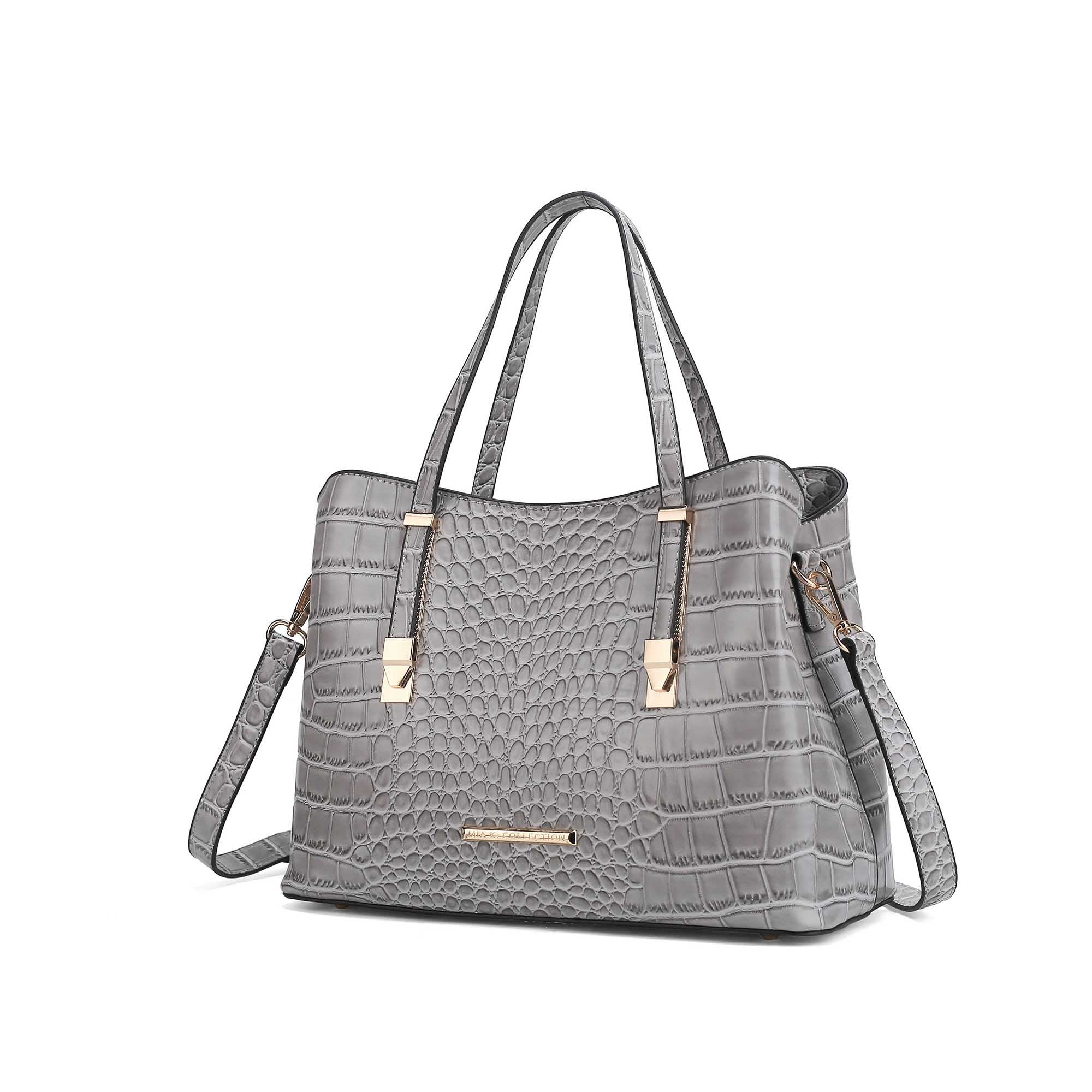 MKF Collection Aurelia Women's Tote Bag, Crocodile Vegan Leather ...