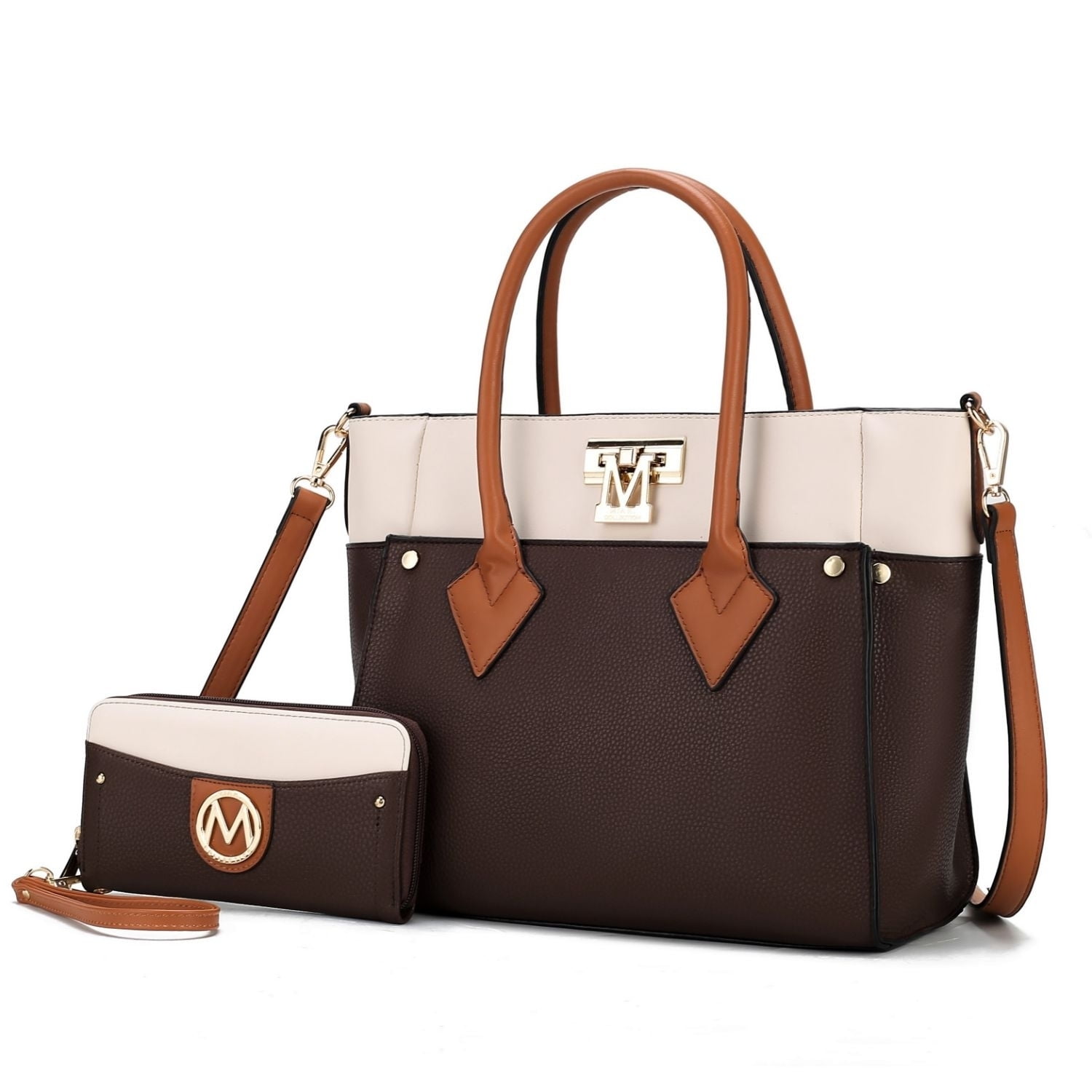 MKF Collection Brynlee Color-Block Vegan Leather Women's Tote Bag with ...