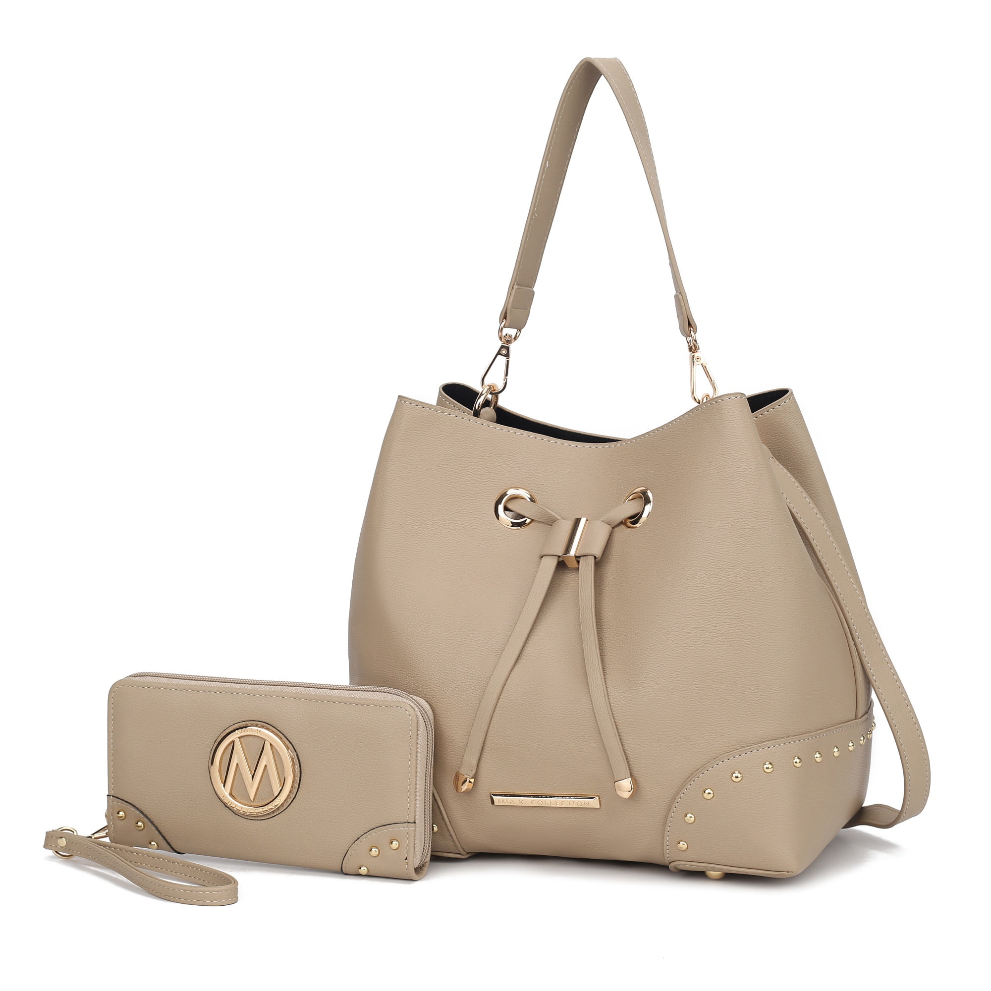 MKF Collection Callise Vegan Leather Women's Bucket Bag & Wristlet ...