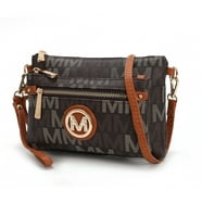 MKP Medium Vegan Leather Crossbody Purse, Multi-Pocket Crossover Bag ...