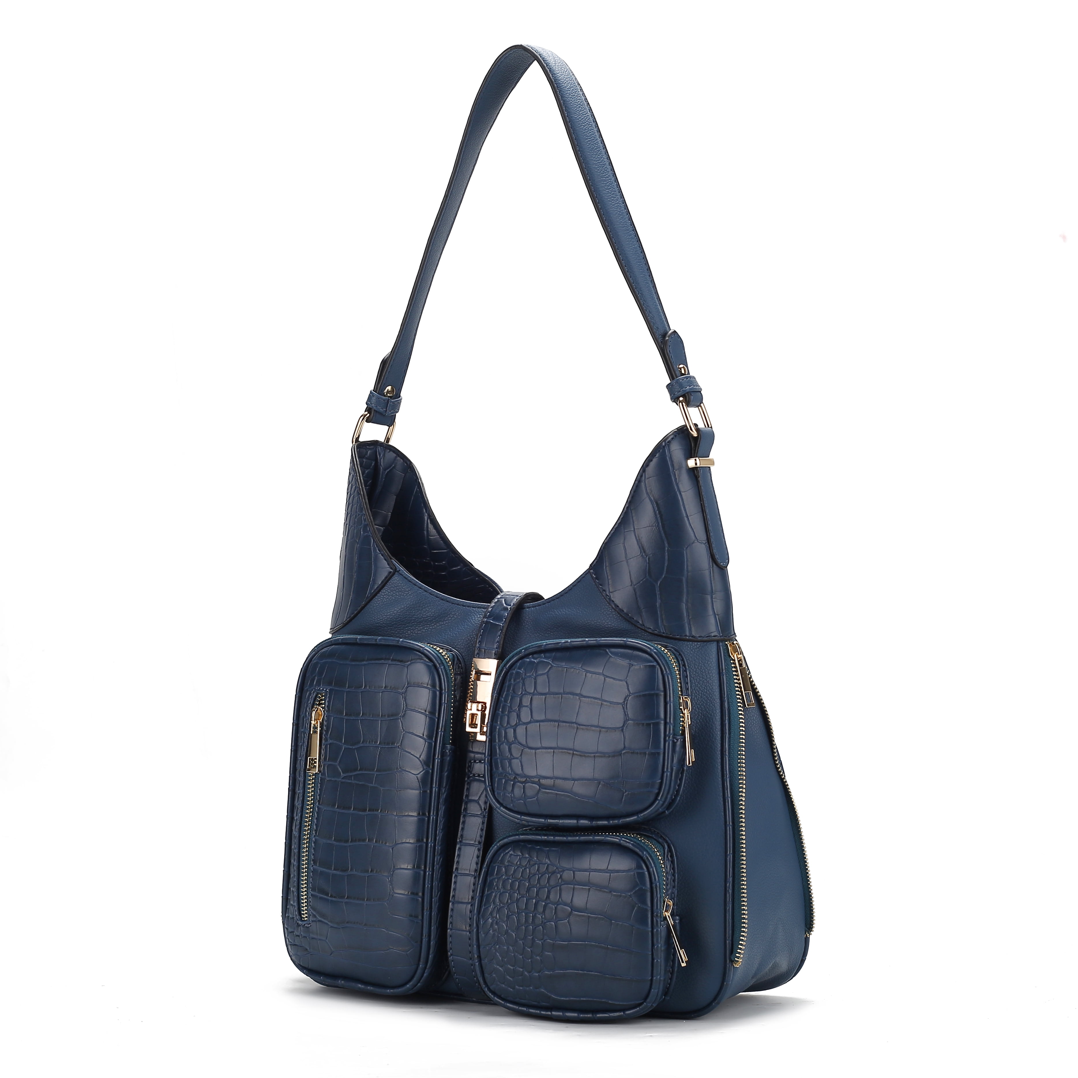 MKF Collection Daphne Crocodile-Embossed Vegan Leather Shoulder Bag ...