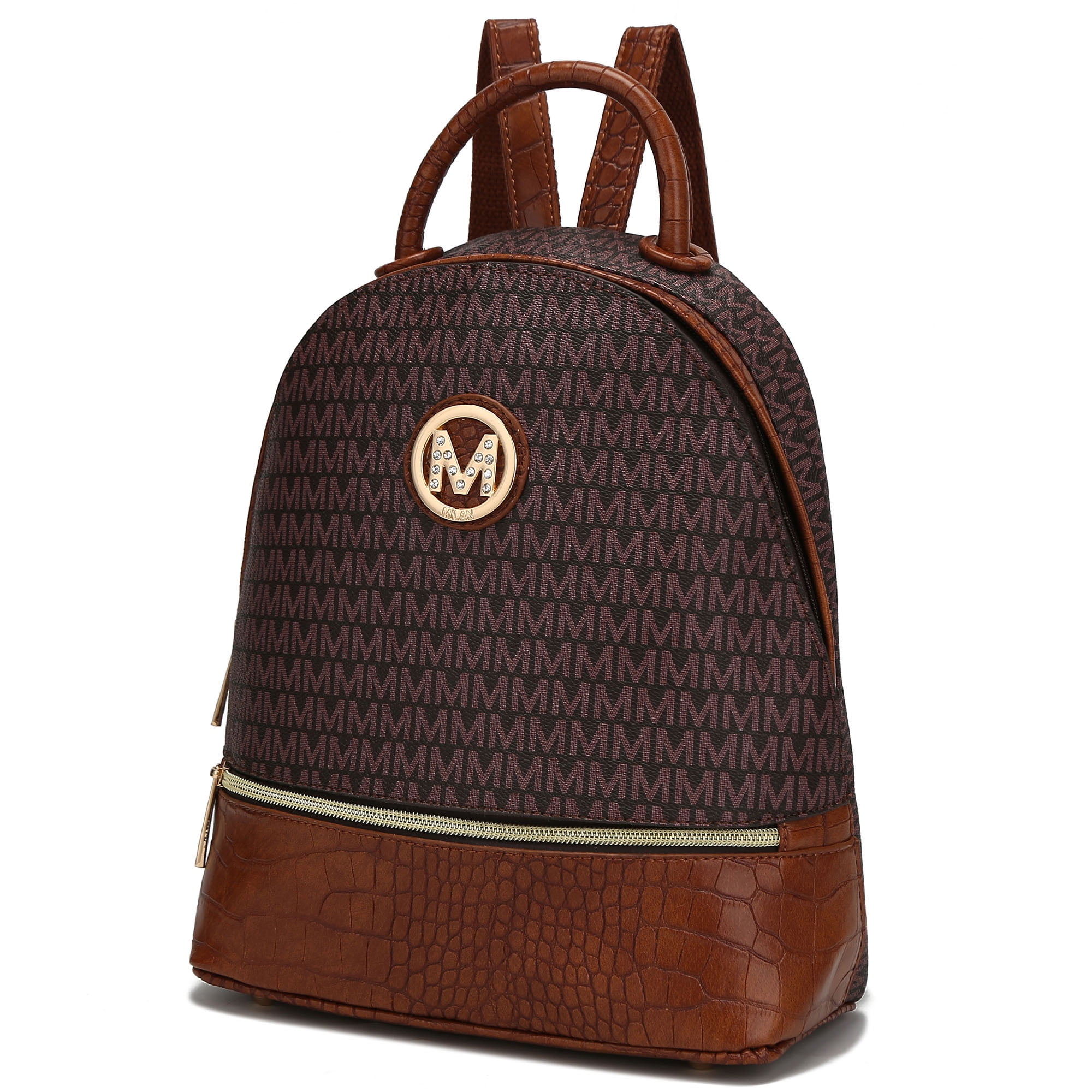 MKF Collection Vegan Leather Signature Backpack - Luxurious Gold Tone ...