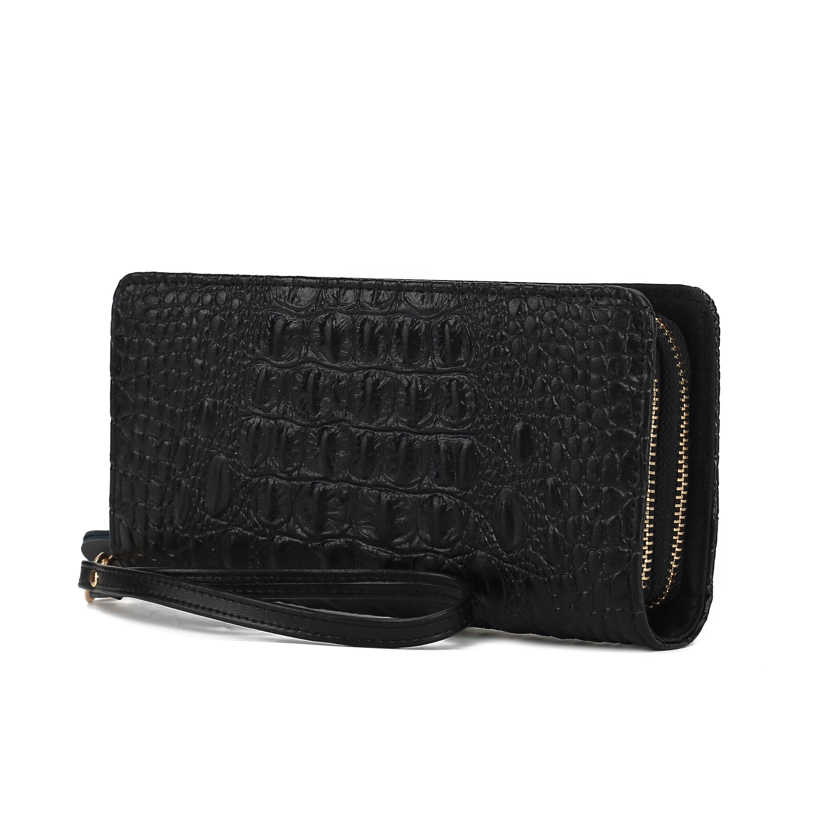 MKF Collection Eve Genuine Leather Crocodile-embossed Womens Wristlet ...