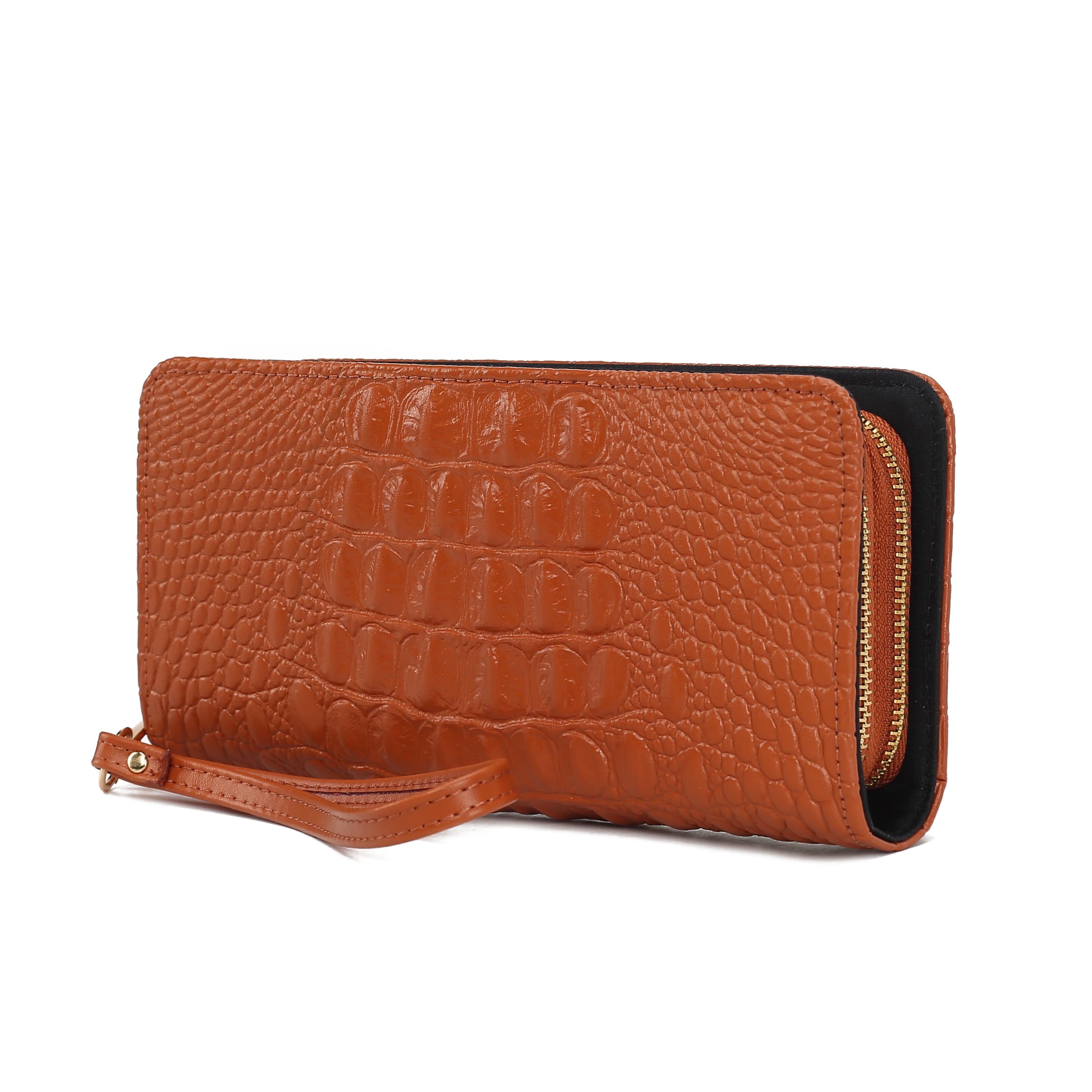 MKF Collection Eve Women’s Genuine Leather Crocodile-Embossed Wristlet ...