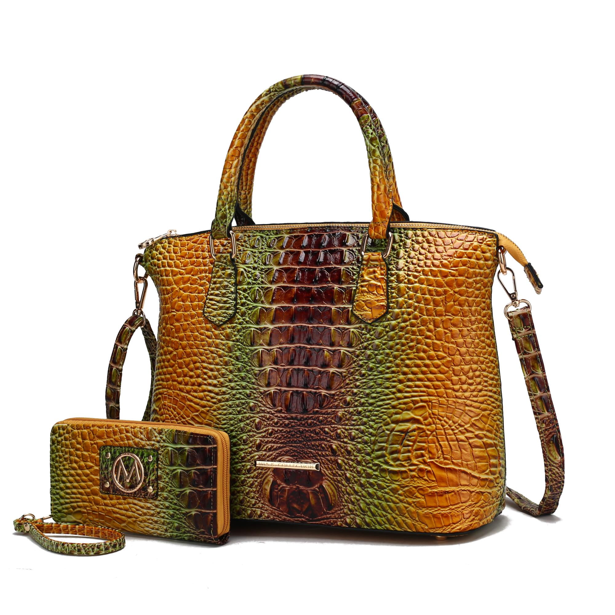 MKF Collection Frankie Women's Tote Bag with Wallet, Gradient Crocodile ...
