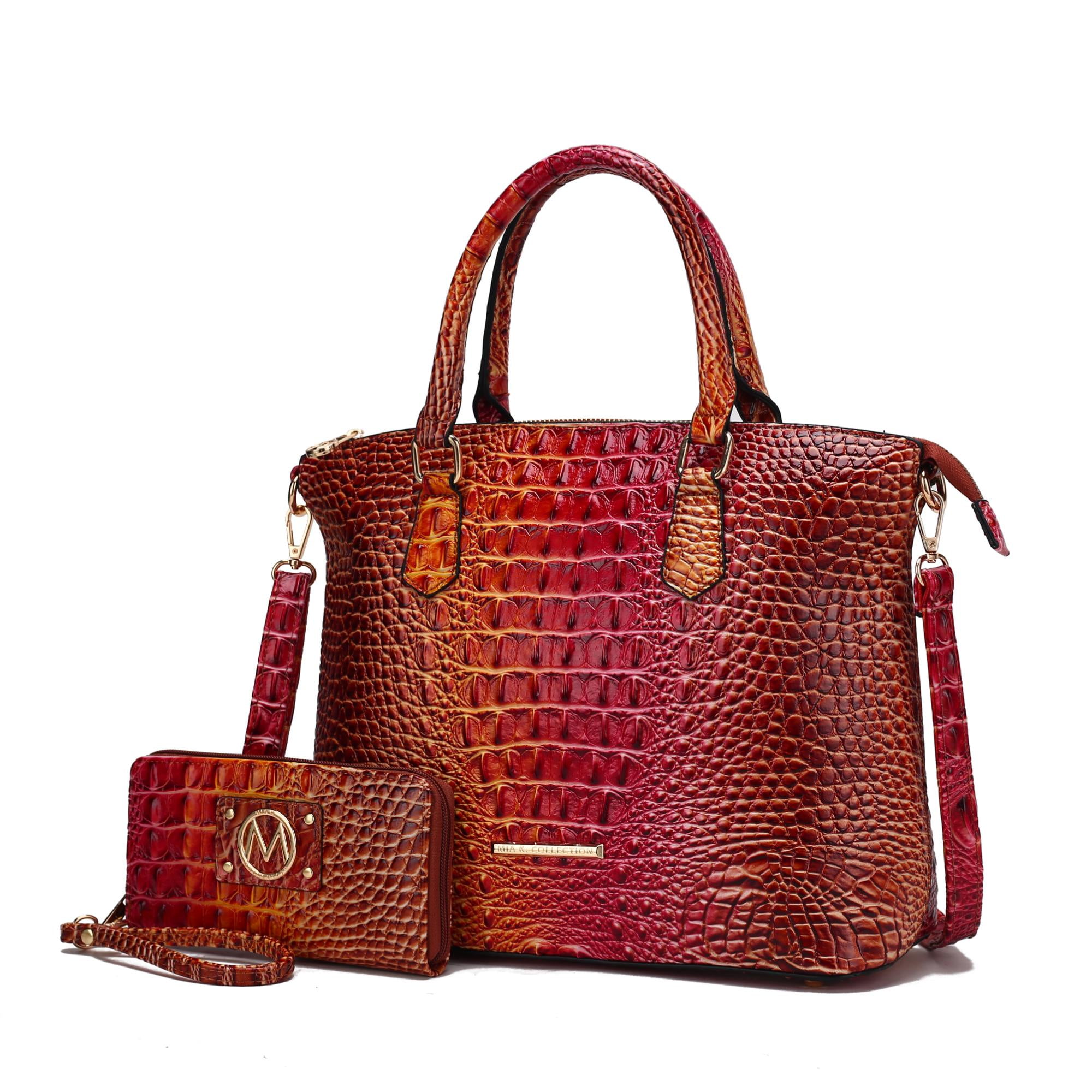 MKF Collection Frankie Women's Tote Bag with Wallet, Gradient Crocodile ...