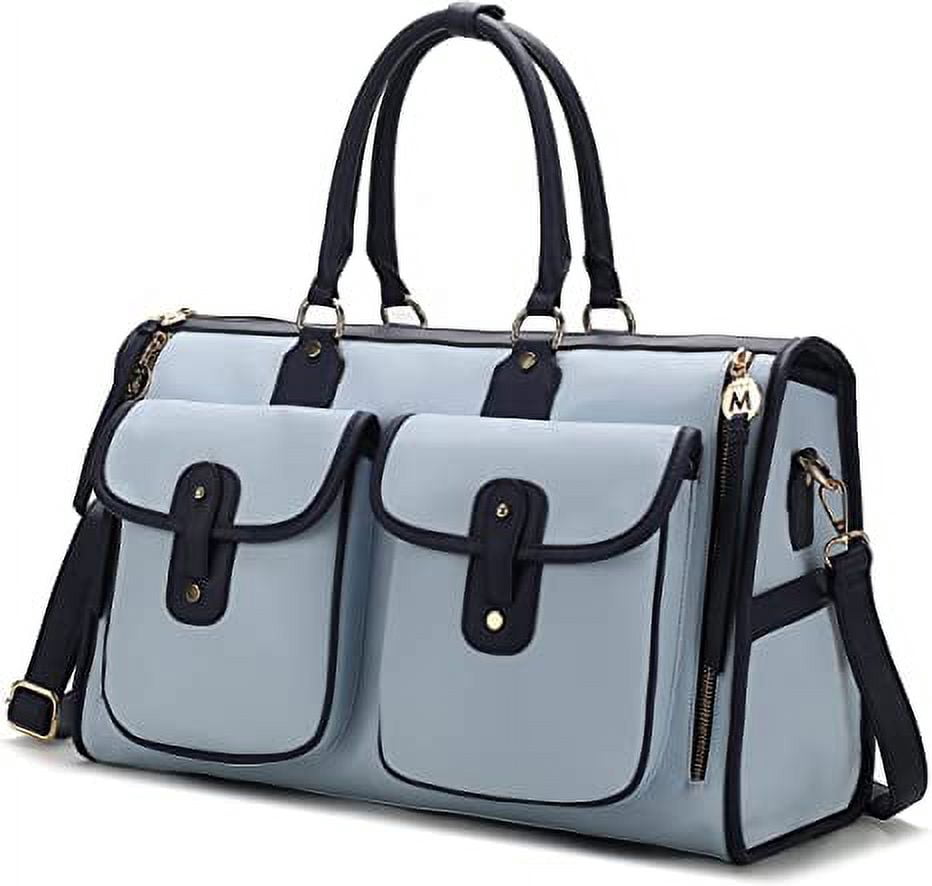 MKF Collection Genevieve Color Block Vegan Leather Women’s Duffle Bag ...