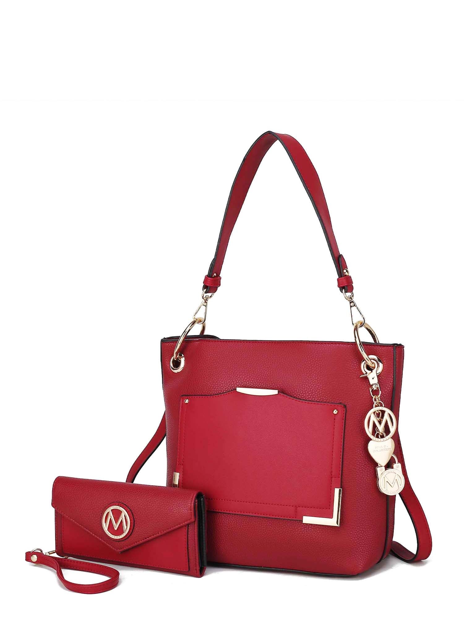 MKF Collection Grace Women's Shoulder Bag With Wristlet Wallet Vegan ...