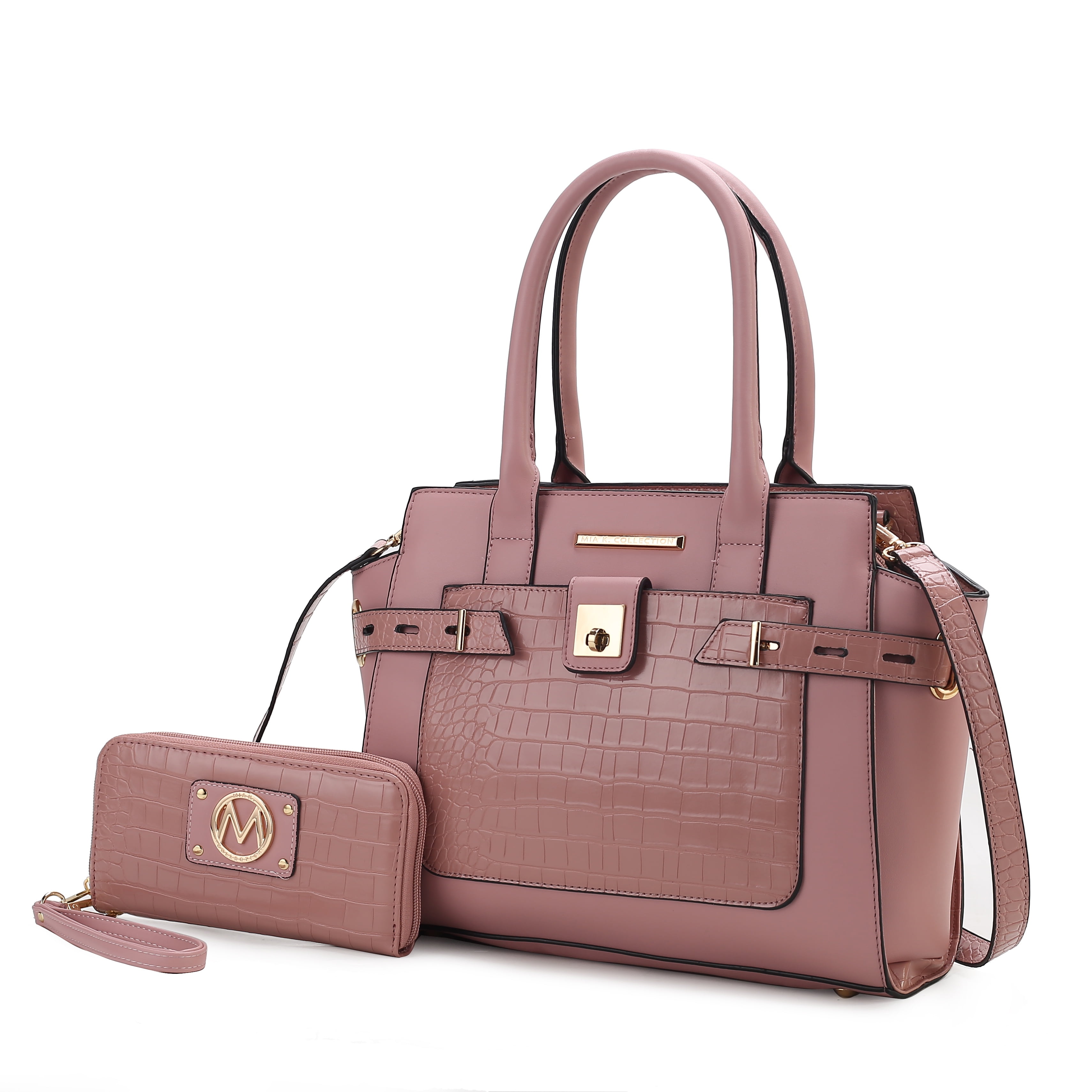 MKF Collection Isla Women's Satchel Bag with wallet Crocodile Vegan ...