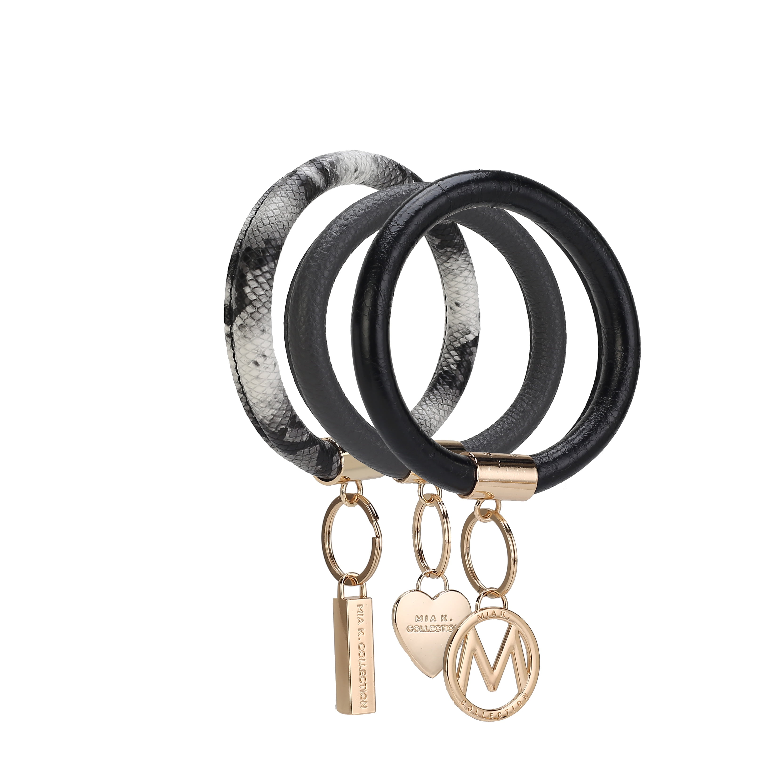 MKF Collection Jasmine Vegan Leather Women’s Bangle Wristlet Keychain ...