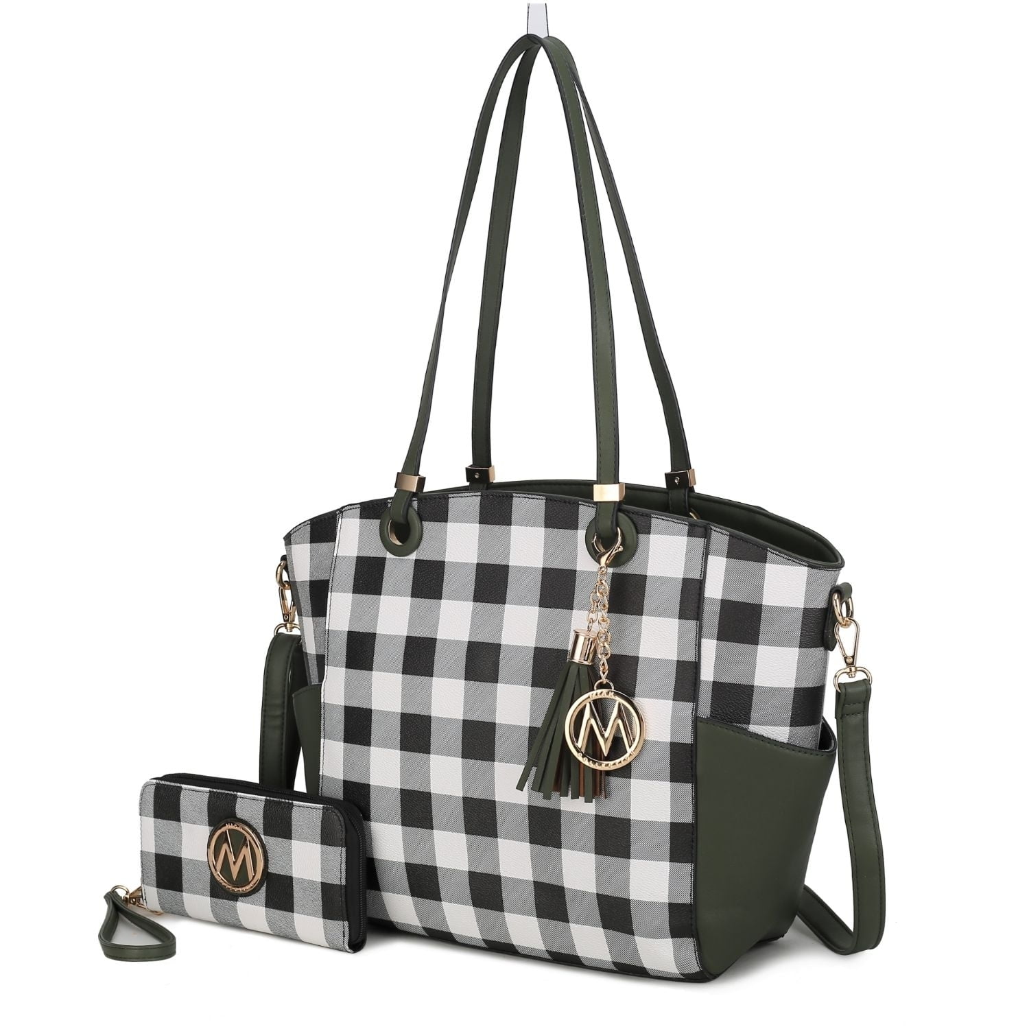 Free Shipping! Mia K Karlie Tote Multi-Functional Shoulder Bag Plaid ...