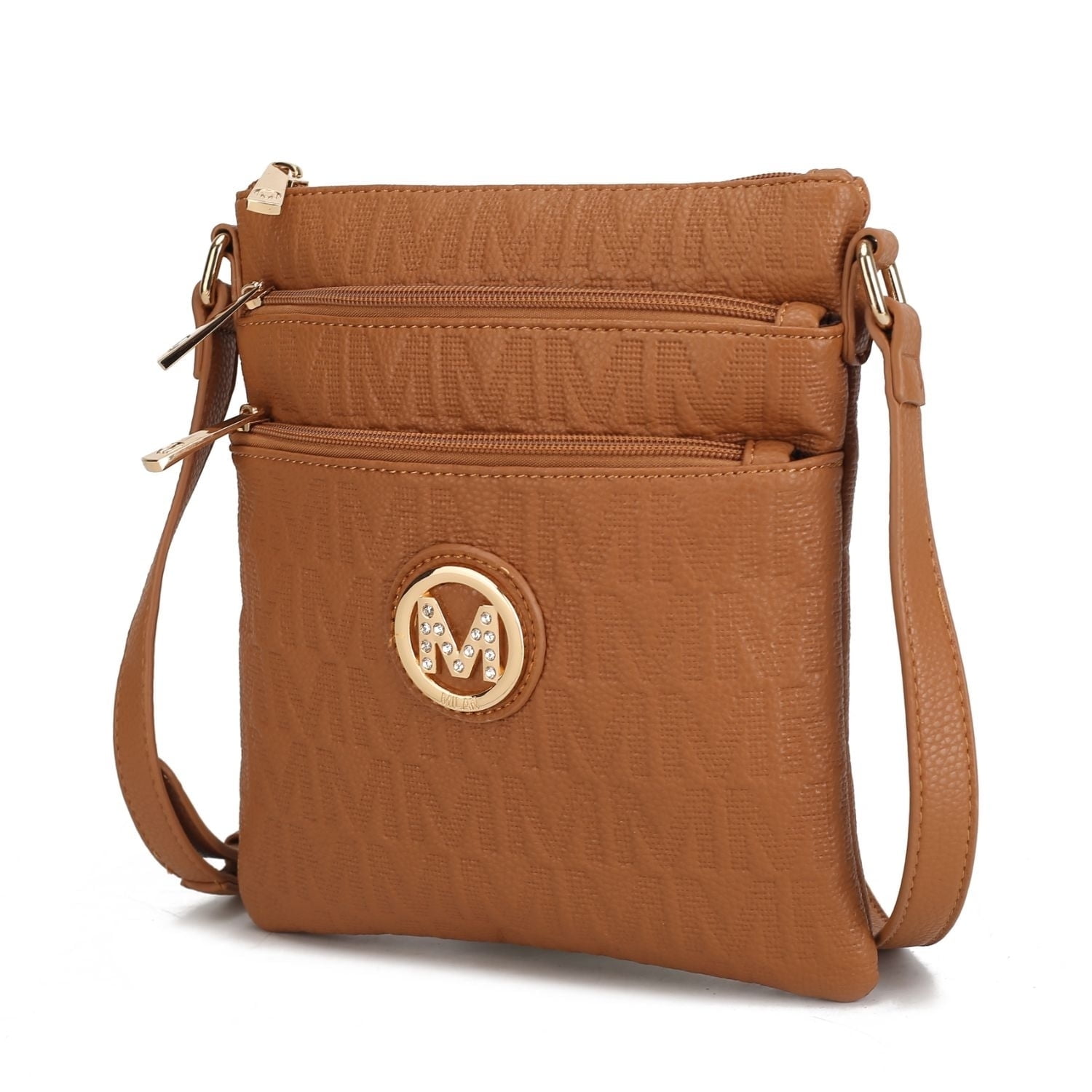 MKF Collection Lennit Embossed M Signature Crossbody Women's Handbag ...
