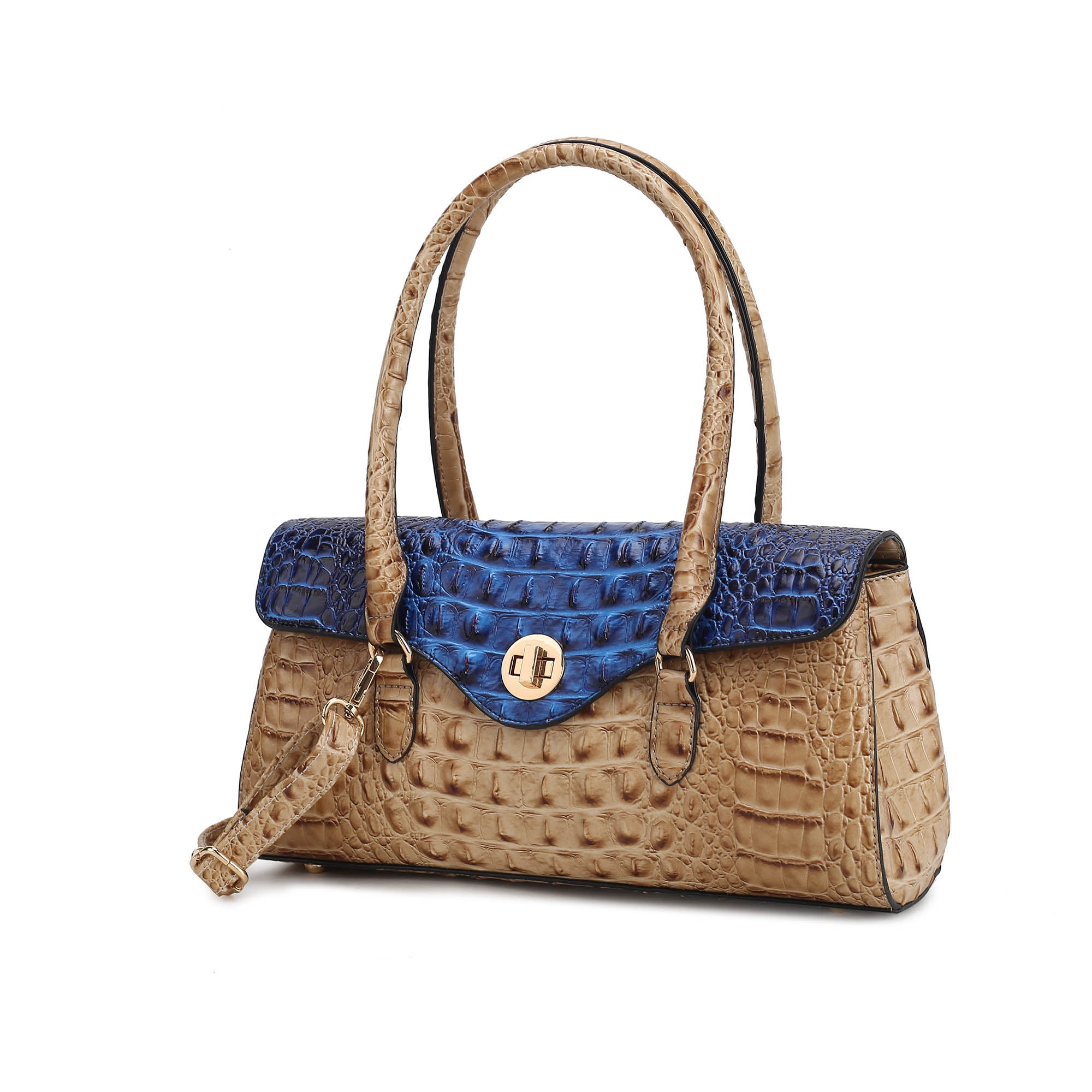 MKF Collection Liviana Shoulder Bag Women’s Medium Handbag Croc-Embossed Vegan Leather by Mia K ...