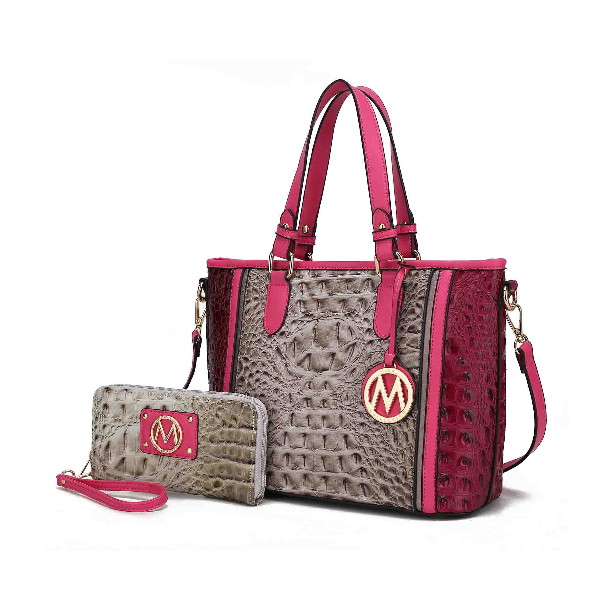 MKF Collection Lizza Crocodile-Embossed Women's Tote Handbag by Mia K ...