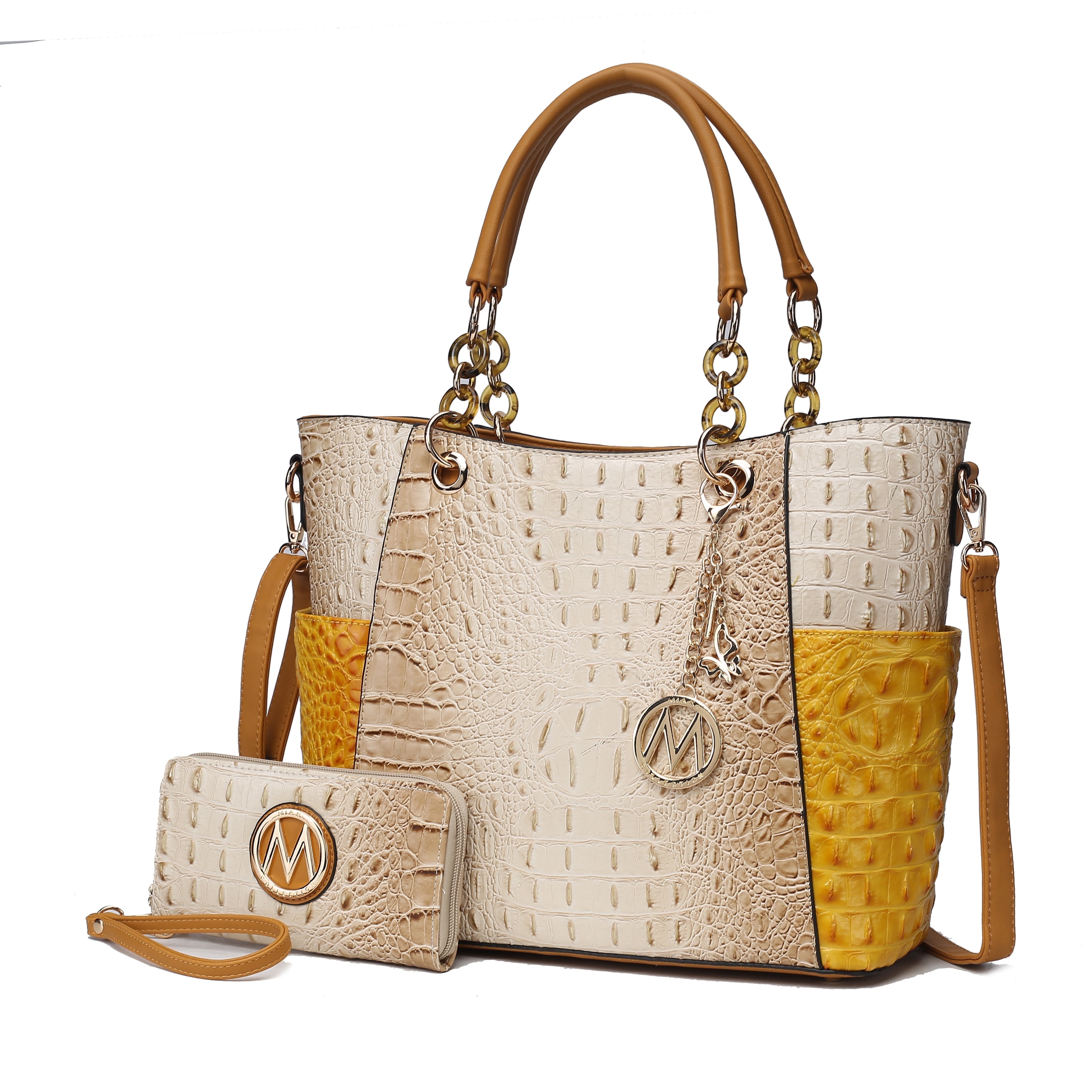 MKF Collection Merlina Women’s Tote Bag with Wallet,Crocodile Vegan ...
