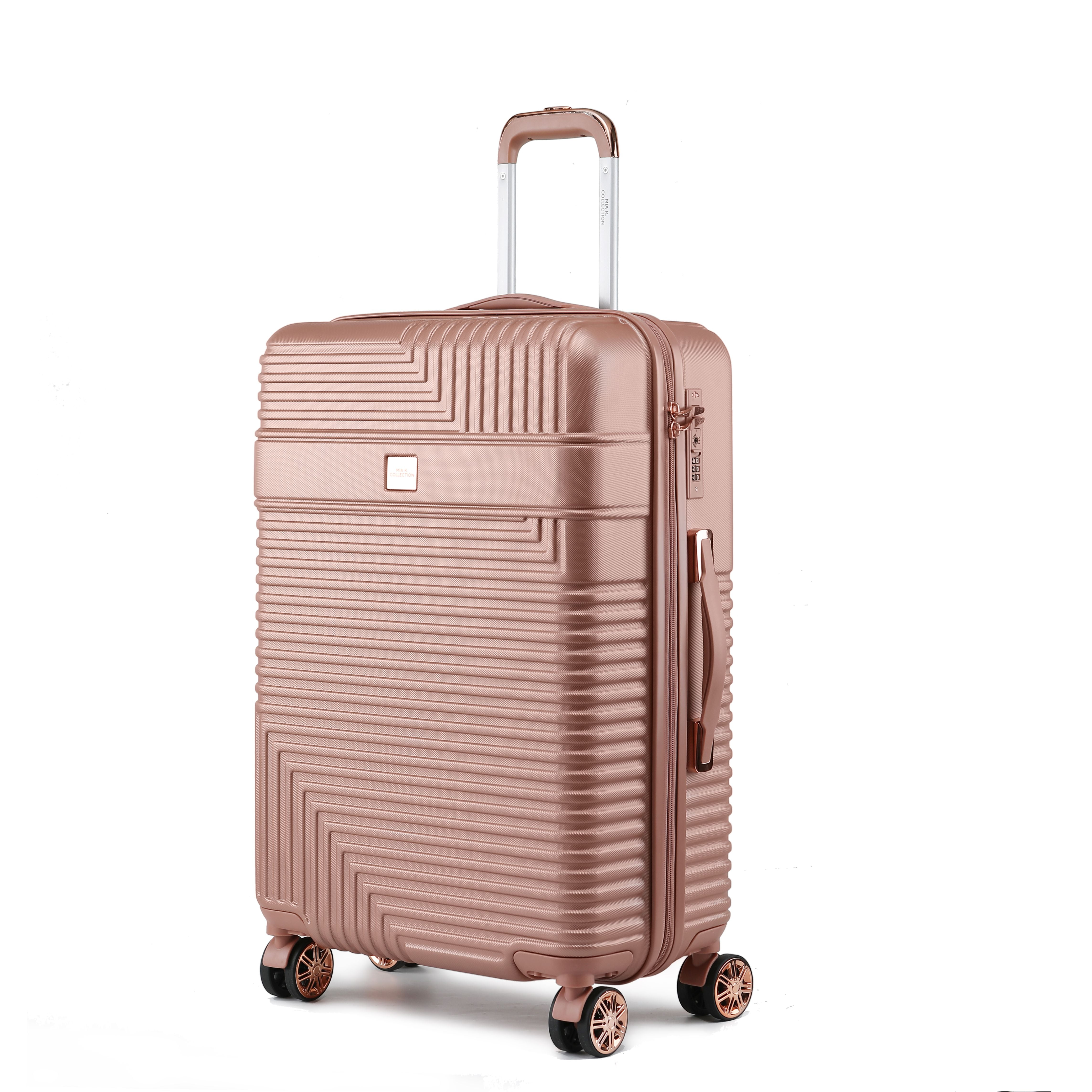 MKF Collection Mykonos Large Check-in Spinner by Mia K. - Rose Gold ...