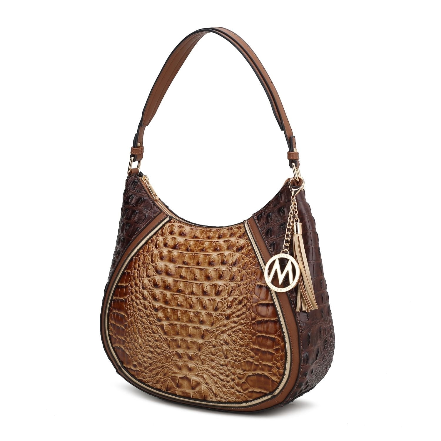MKF Collection Nayra Women's Hobo Bag Crocodile-Embossed Shoulder Bag Handbag Purse by Mia K ...