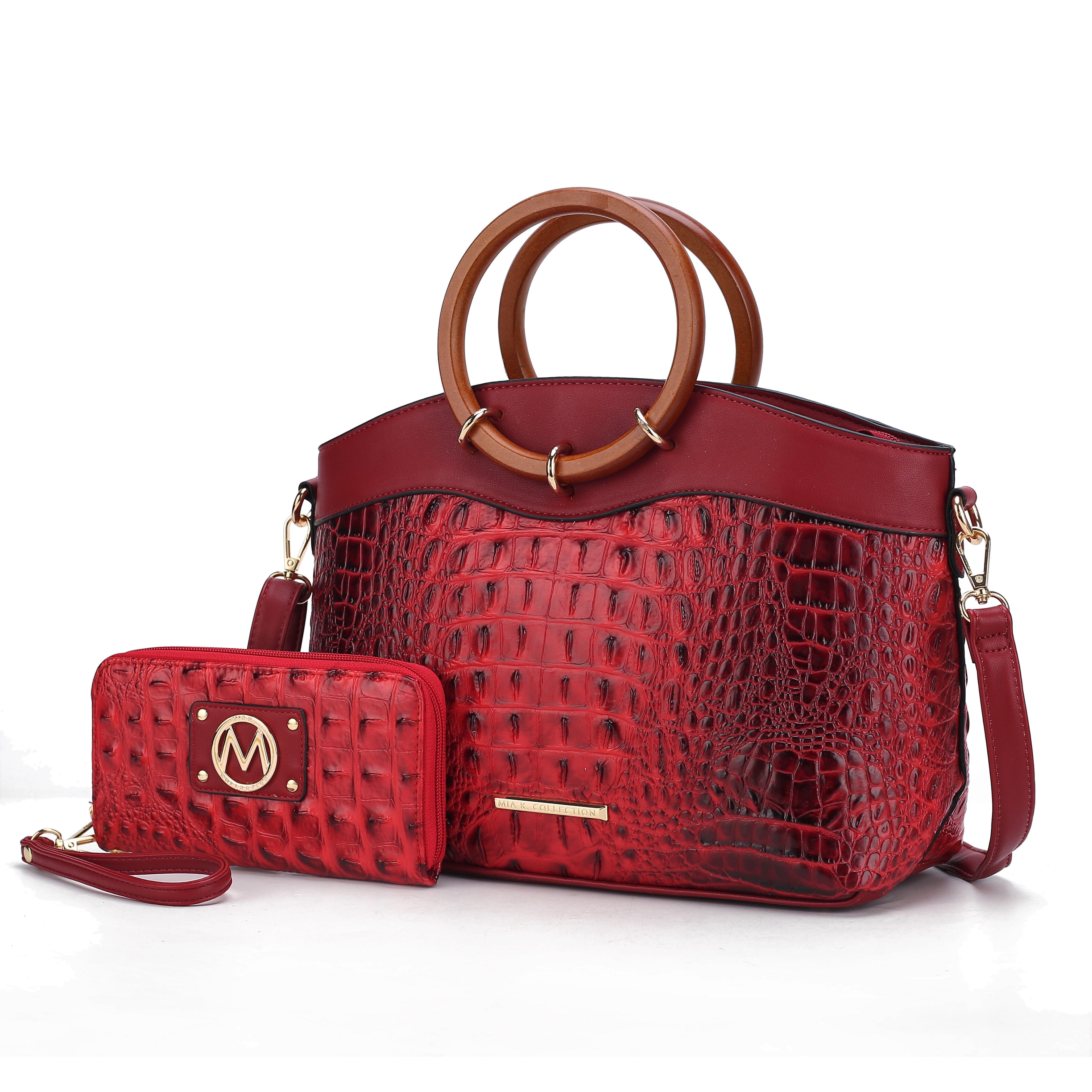 MKF Collection Phoebe Faux Crocodile-Embossed Vegan Leather Women's ...
