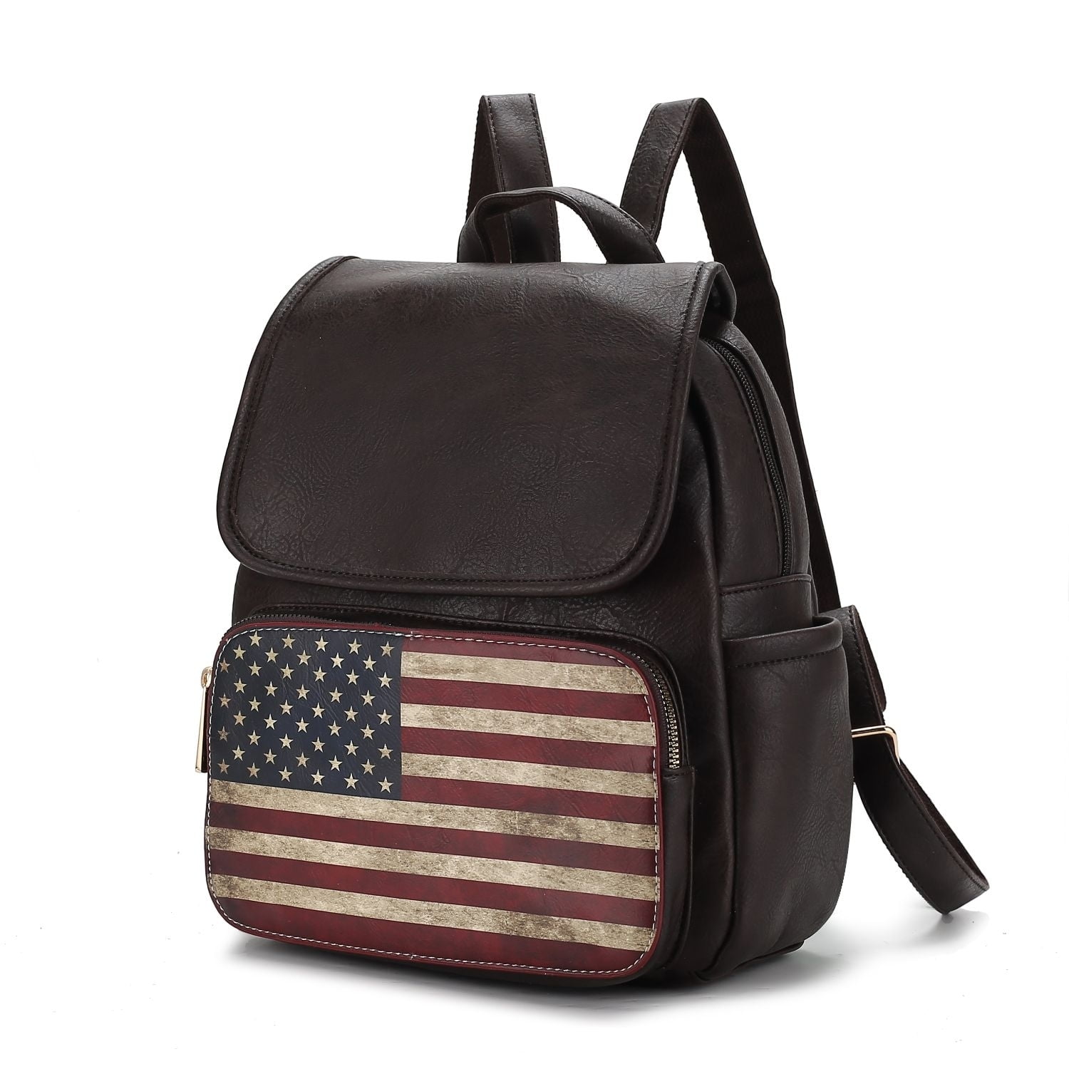 MKF Collection Regina Printed Flag Vegan Leather Women’s Backpack by ...
