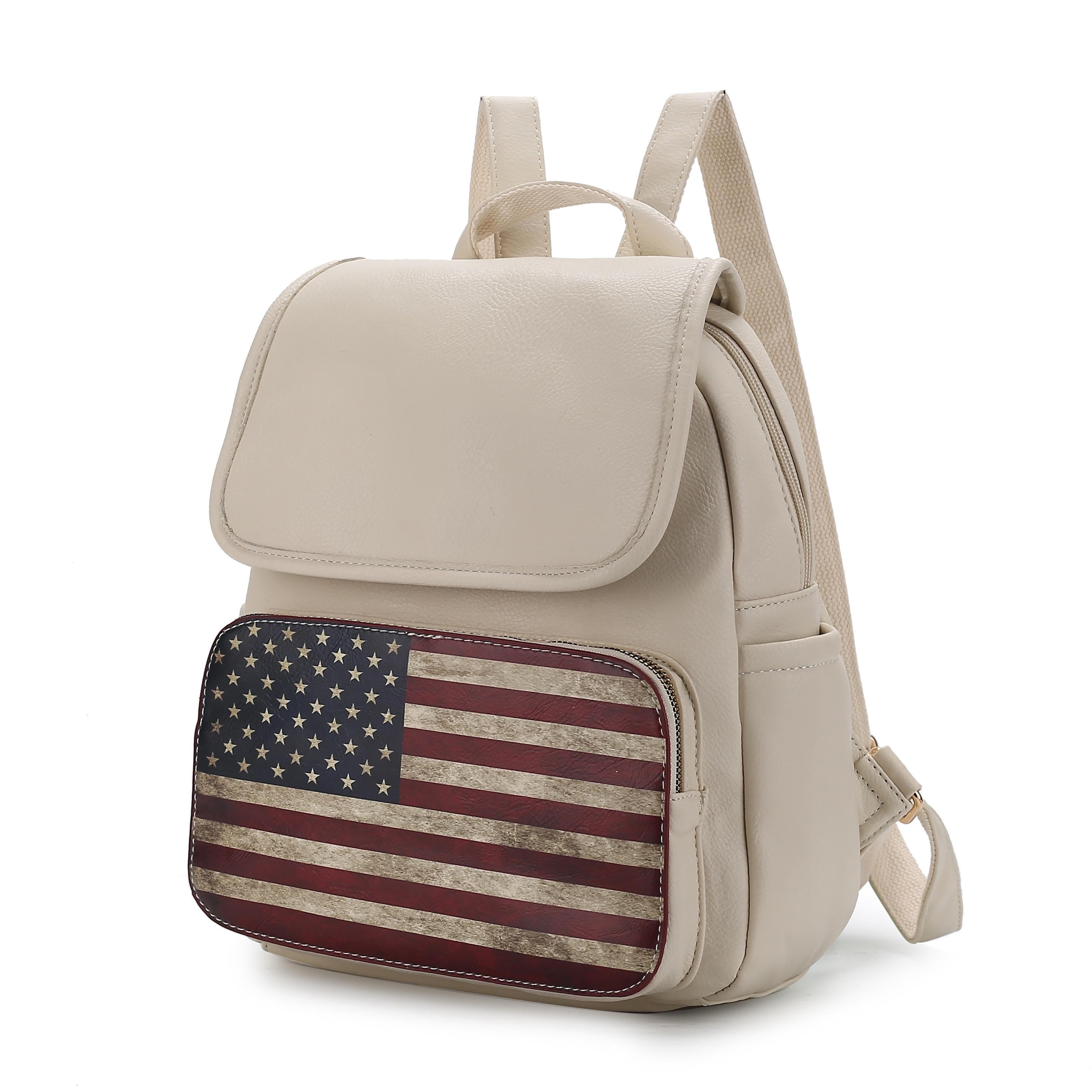MKF Collection Regina womens Backpack American Flag Top-Handle Patriotic USA Flag Ladies Handbag ...