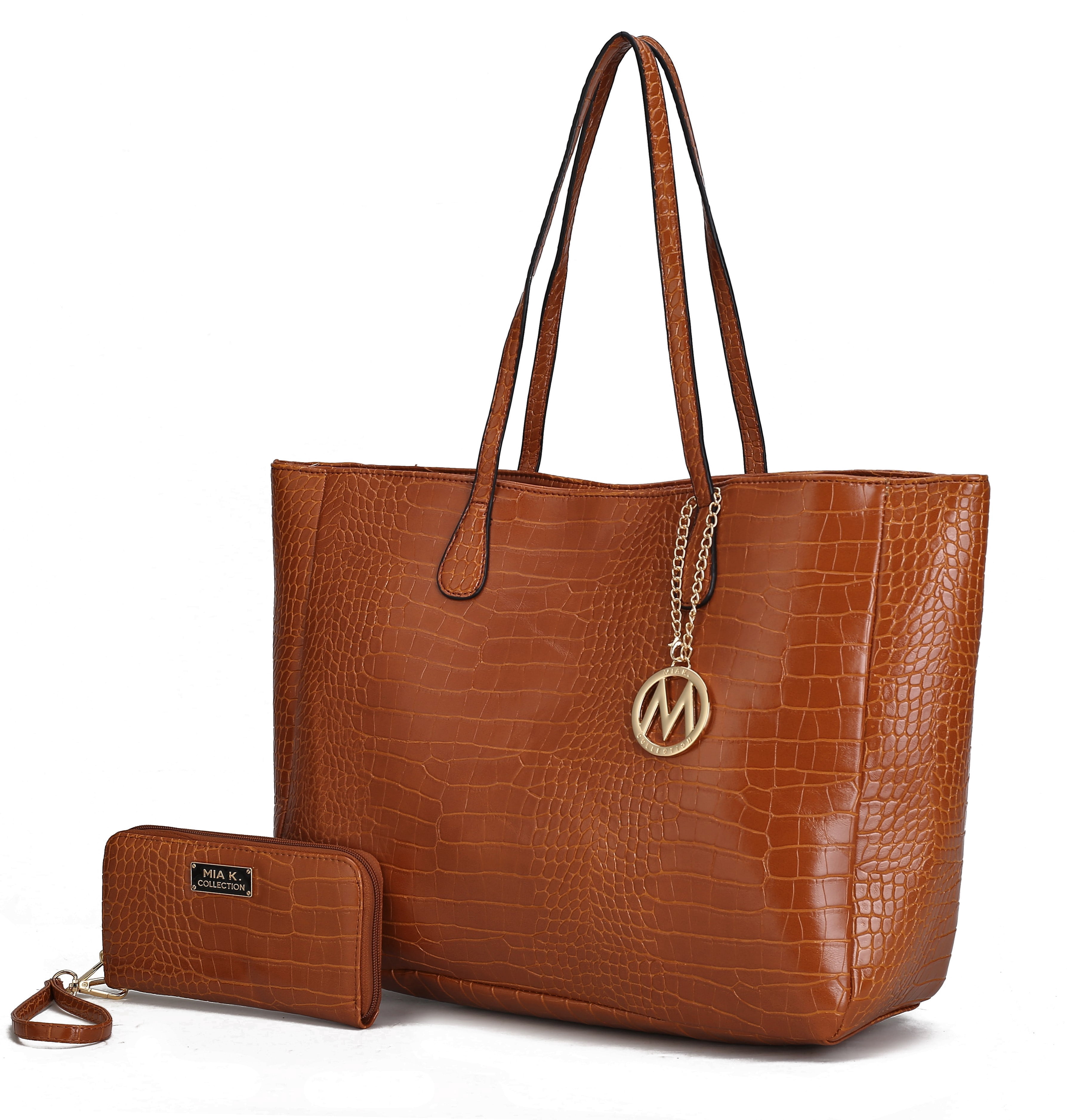 MKF Collection Sadie Oversize Tote Bag & Wallet Set, Crocodile Vegan ...
