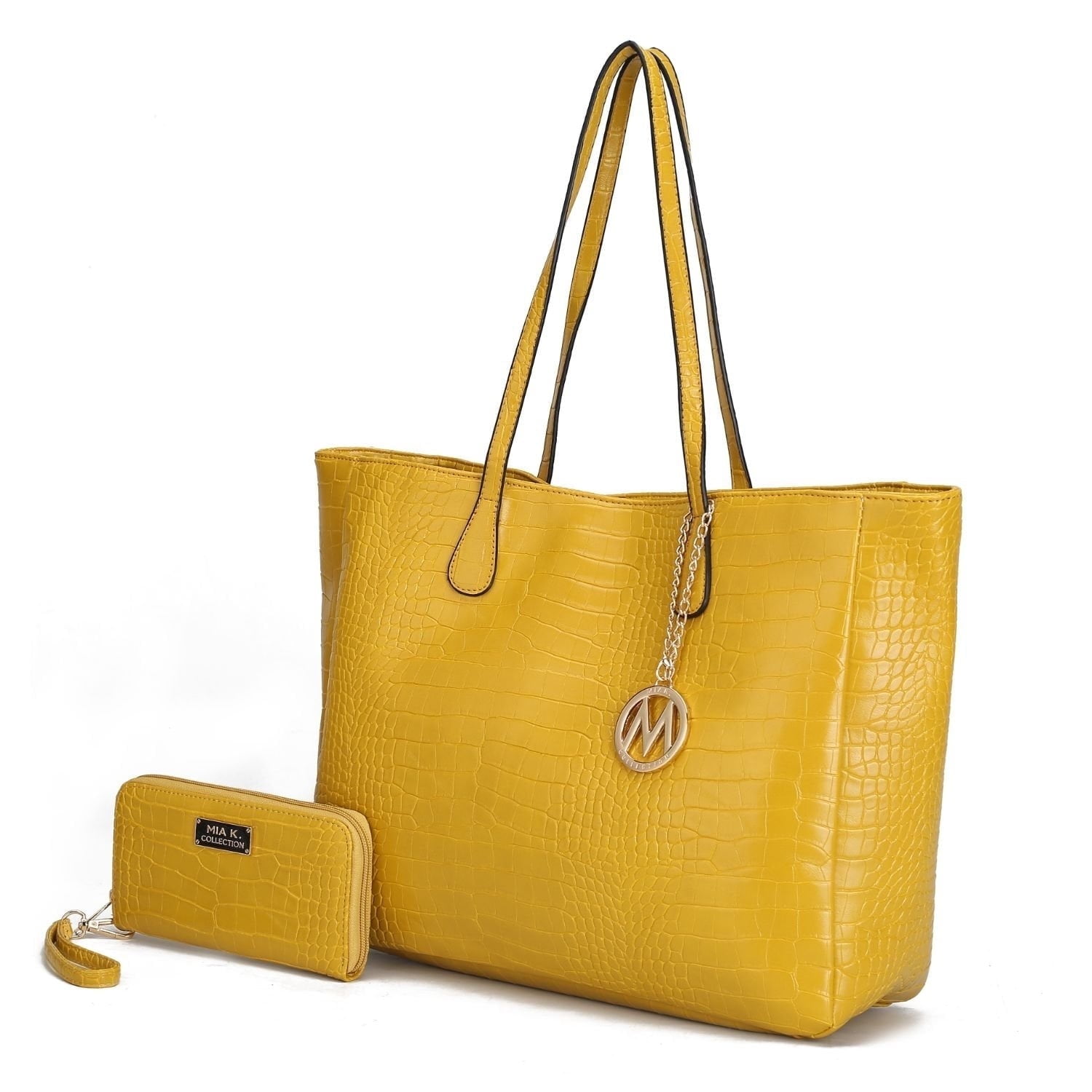 MKF Collection Sadie Oversize Tote Bag & Wallet Set, Crocodile Vegan ...