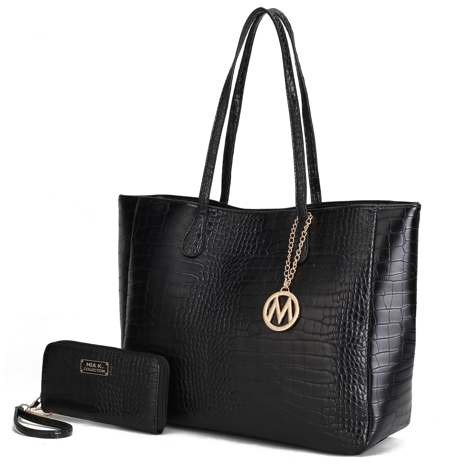 MKF Collection Sadie Oversize Tote Bag & Wallet Set, Crocodile Vegan ...