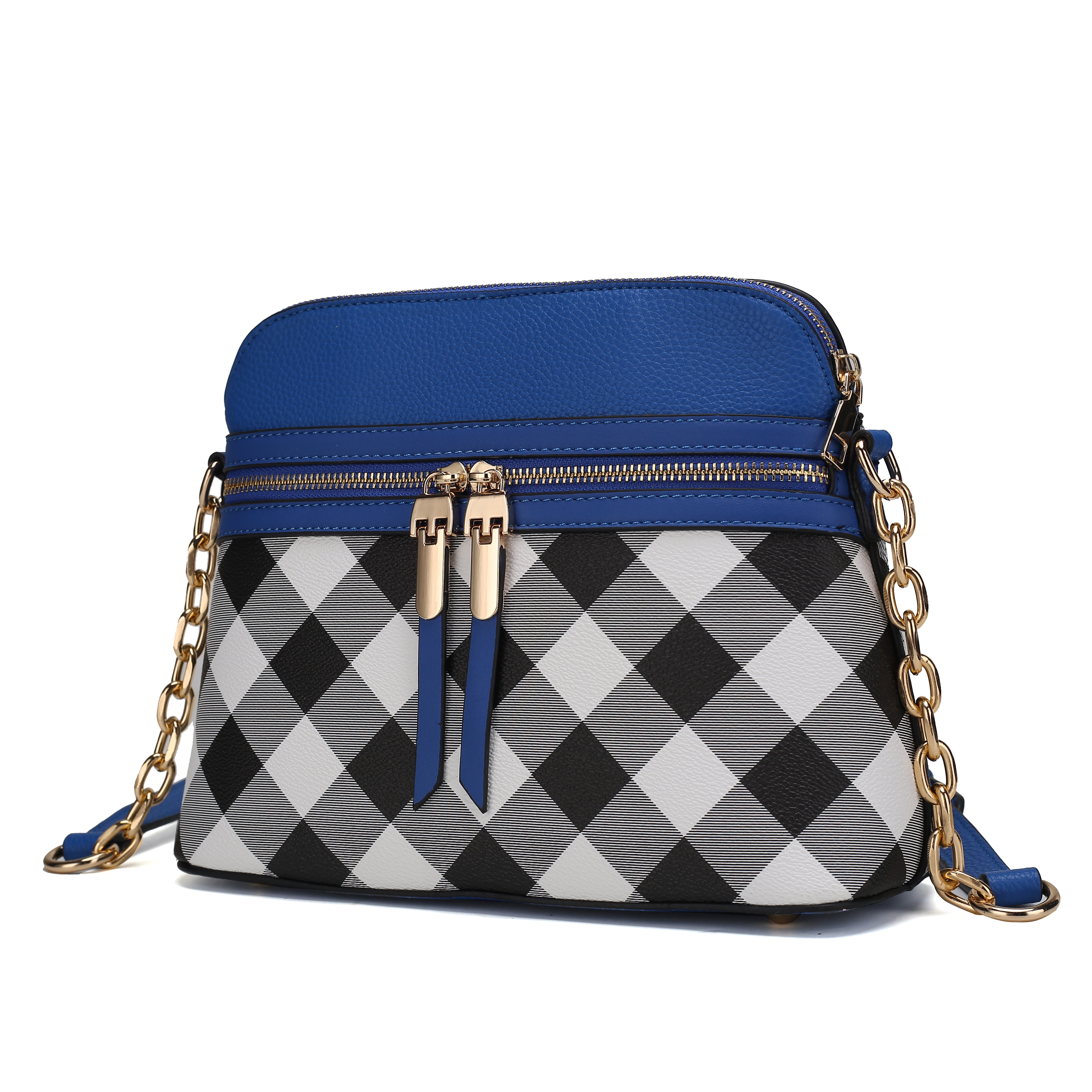MKF Collection Suki Checkered Vegan Leather Women's Crossbody Handbag ...