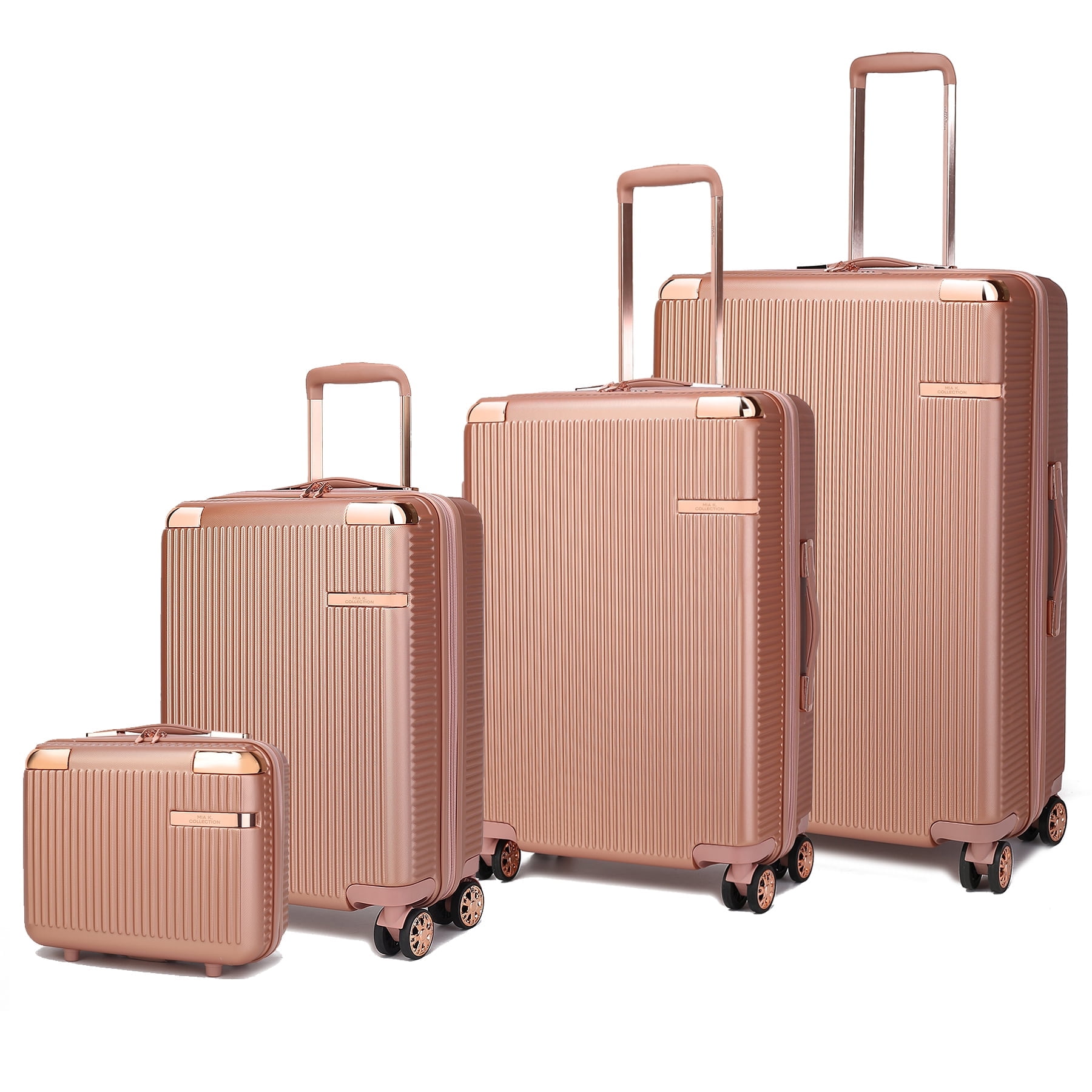 MKF Collection Tulum Travel Luggage 4 pcs set, Luxurious Lightweight ...