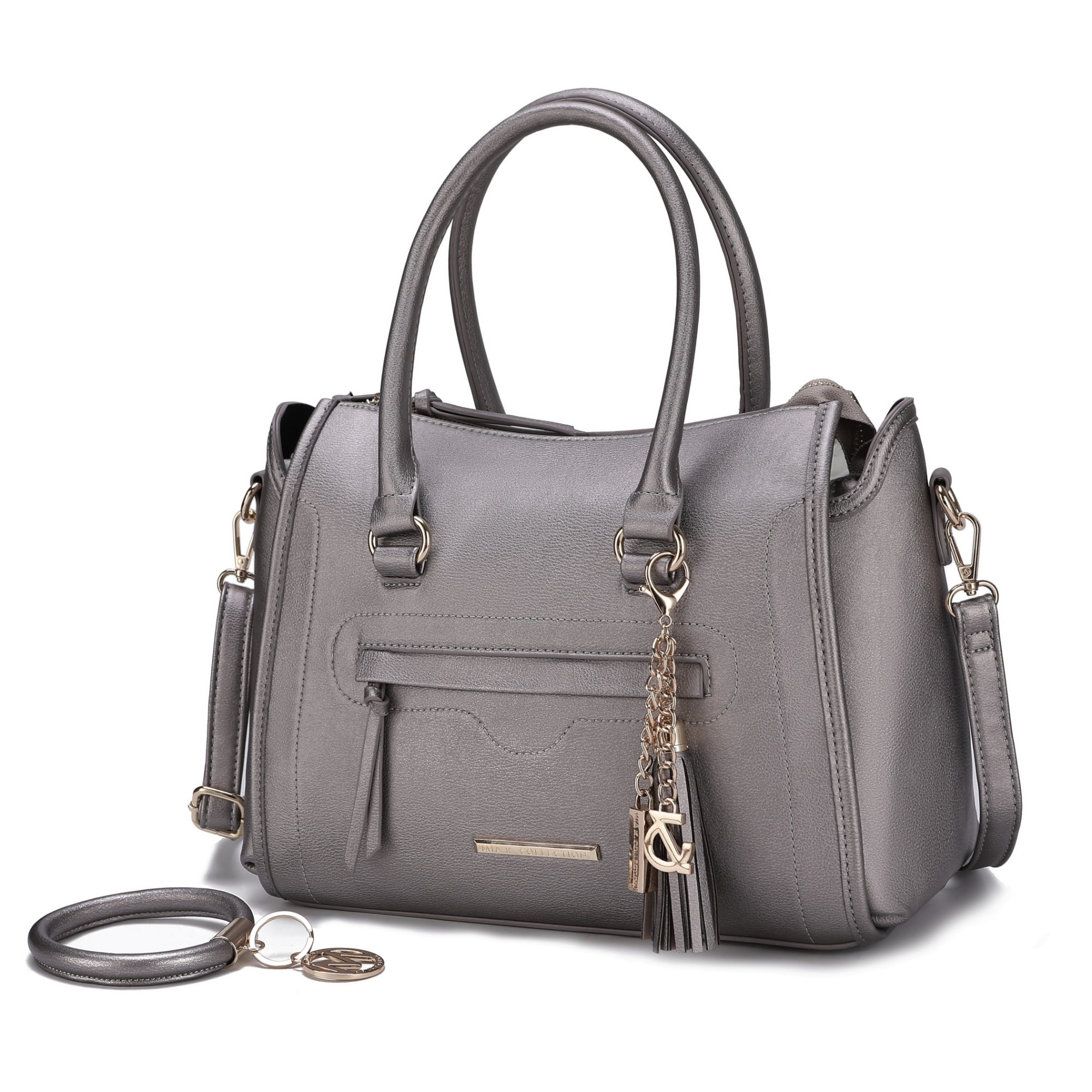 MKF Collection Valeria Women's Satchel Bag Vegan Leather Shoulder Bag ...