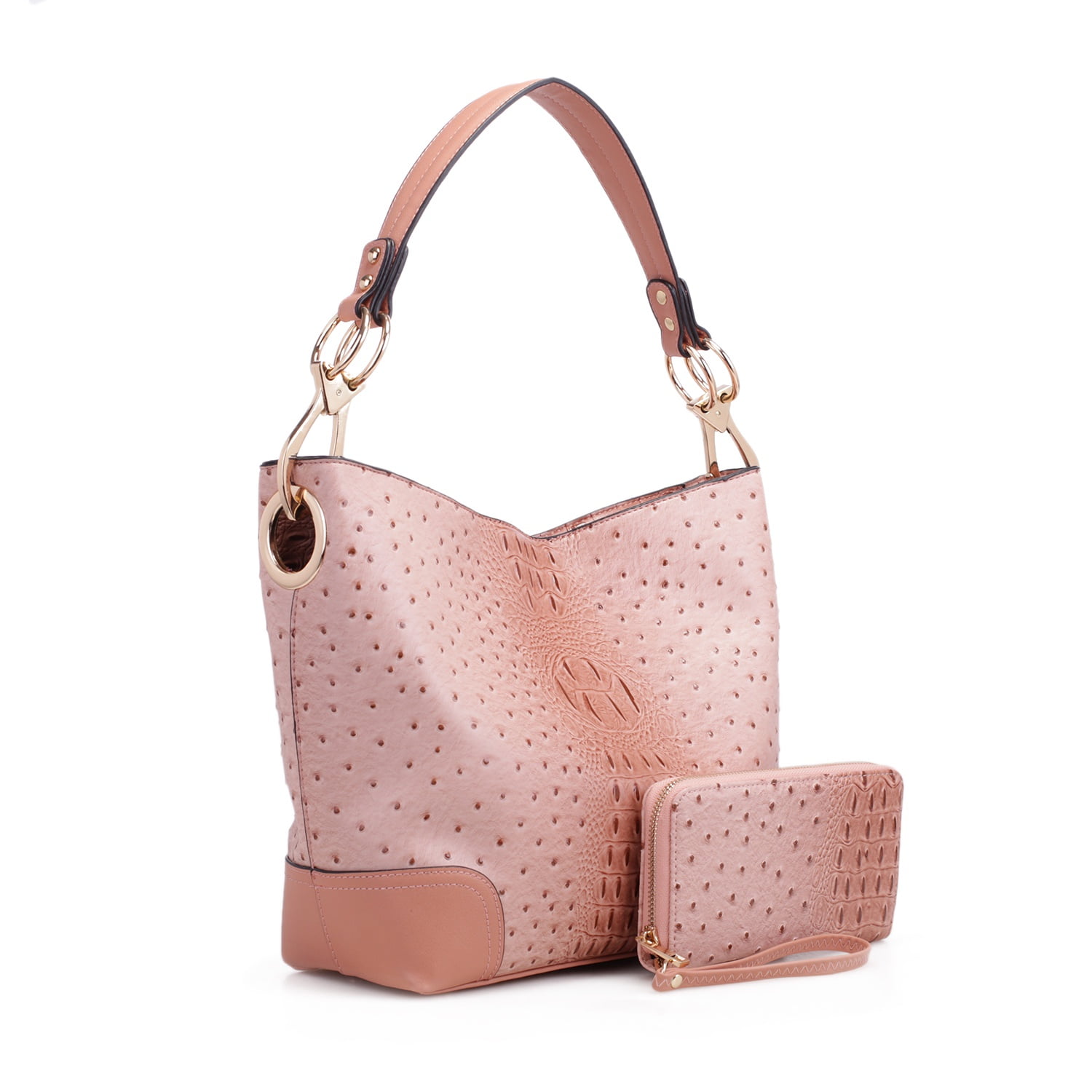 MKF Collection Wandy Women's Hobo Bag Set with Wristlet Wallet, Vegan ...