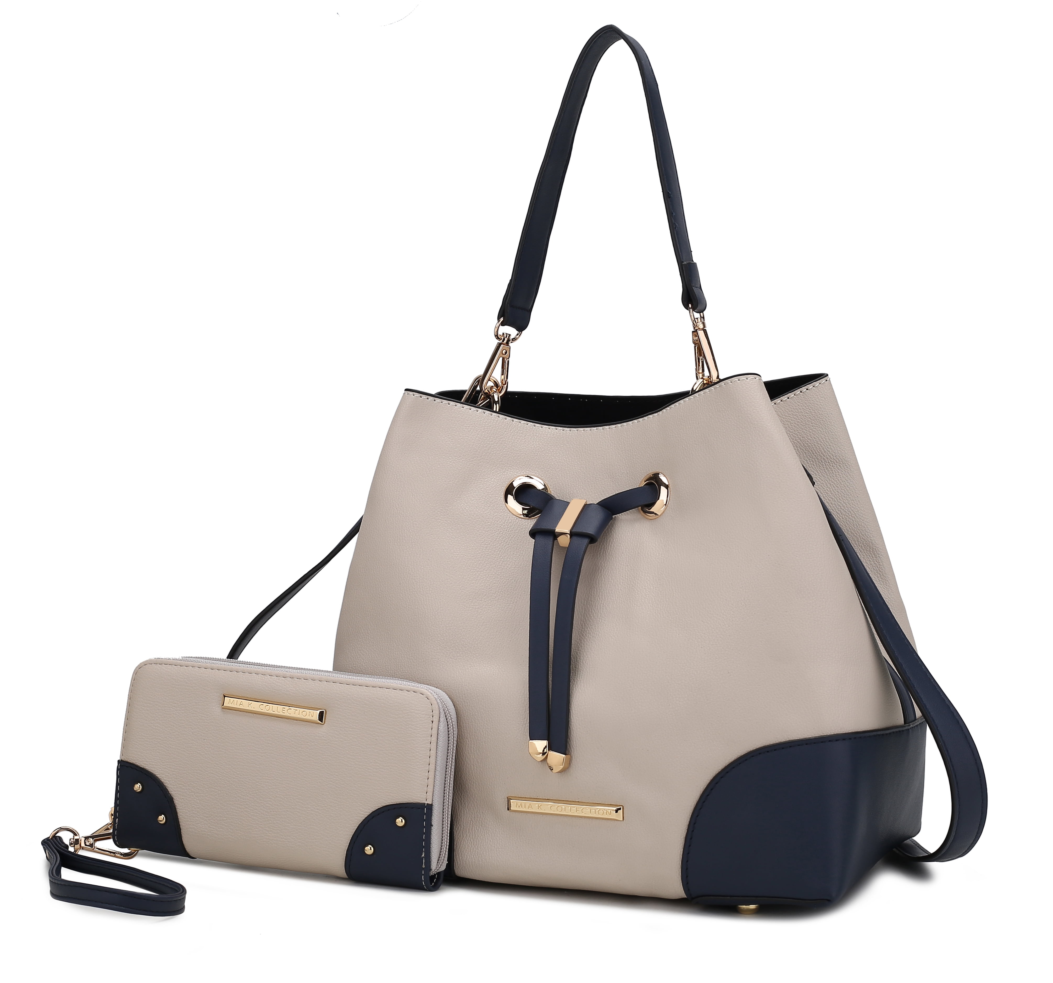 MKF Collection Women's Color Block Bella Bucket & Wallet Set by Mia K ...