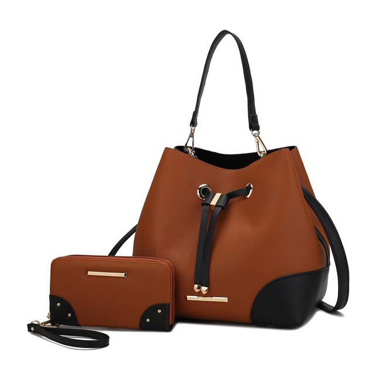 MKF Collection Women's Color Block Bella Bucket & Wallet Set by Mia K ...