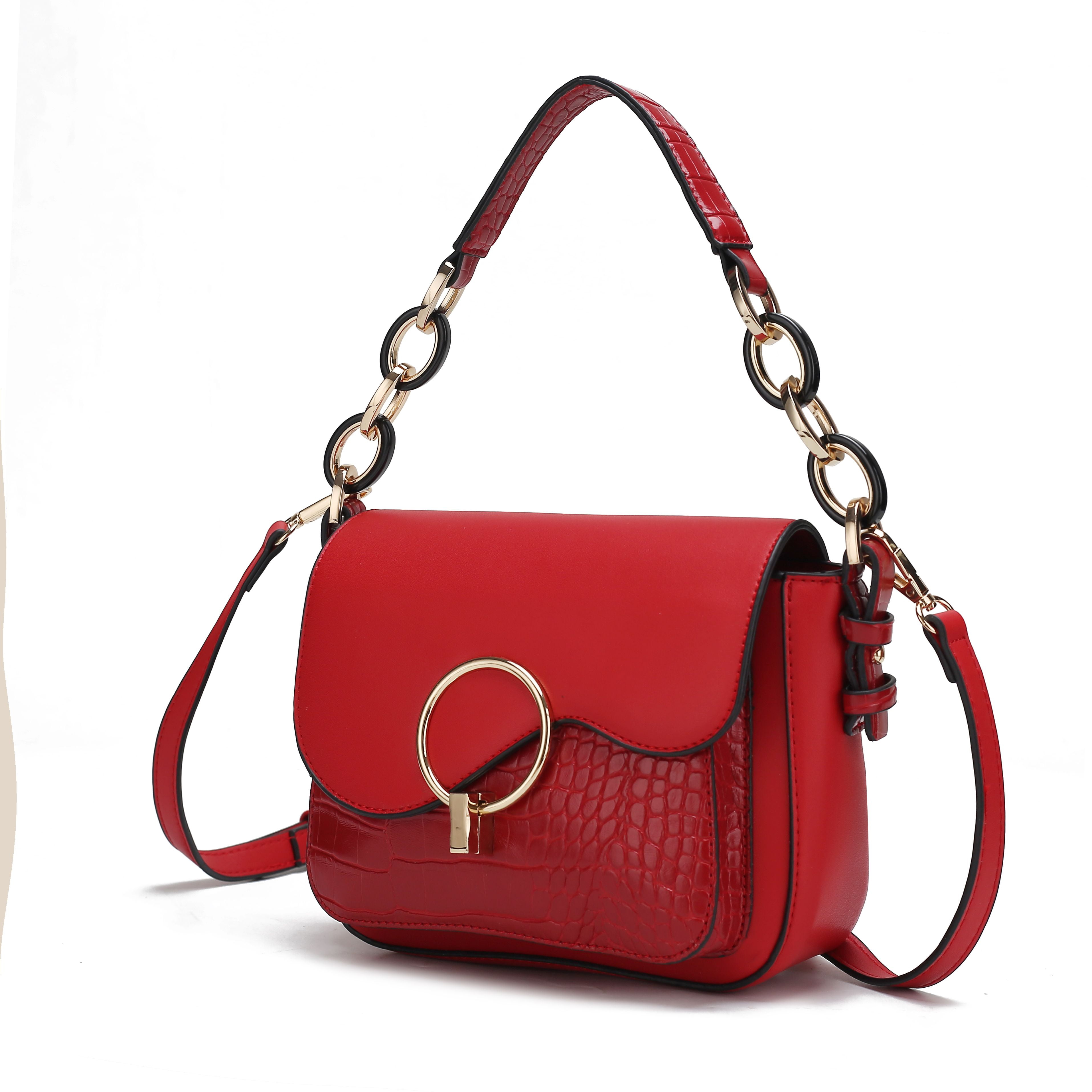 MKF Collection Fanta Croc Women's Shoulder Handbag by Mia K - Red - Walmart.com