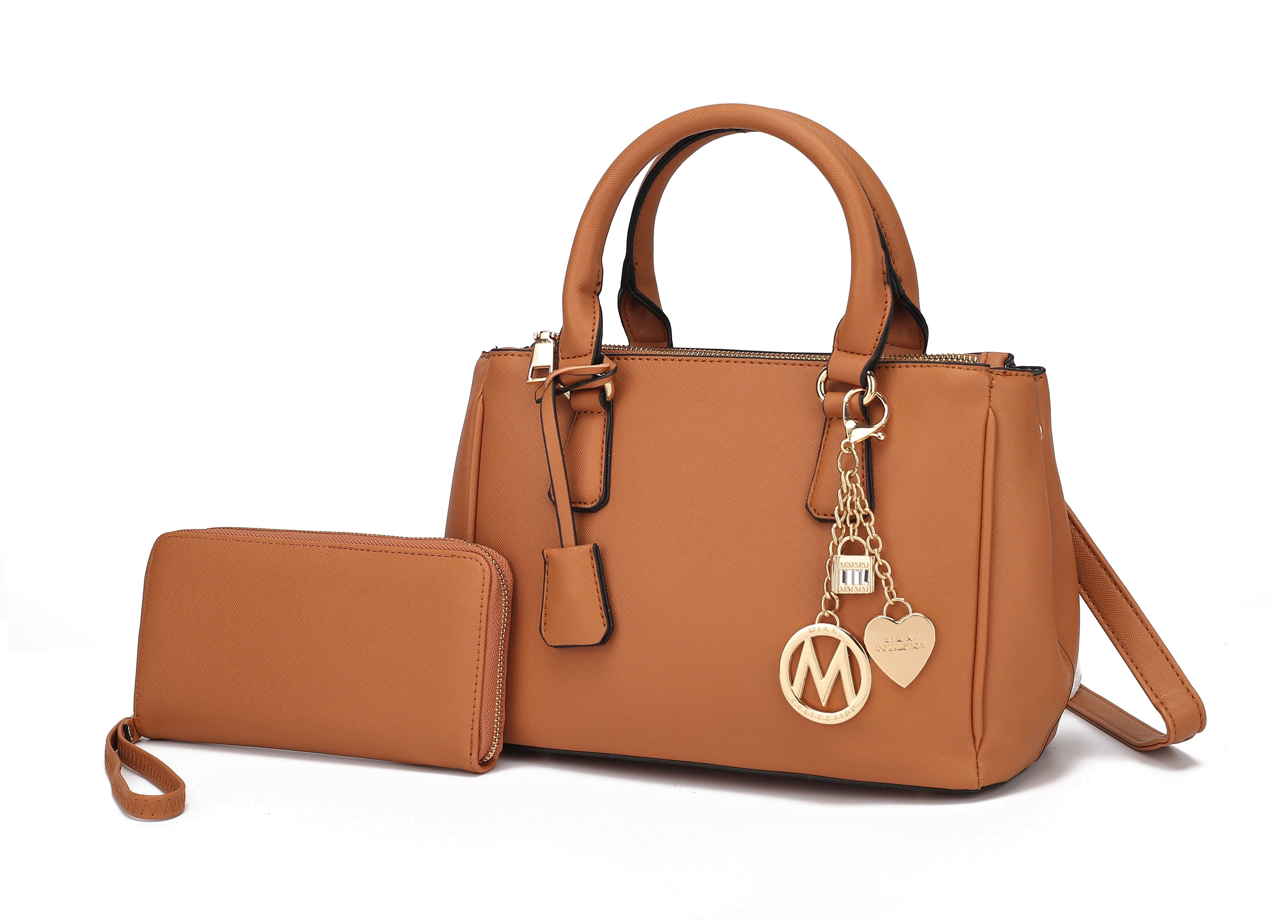 MKF Collection Women’s Vegan Leather Satchel Handbag & Wallet Set by ...