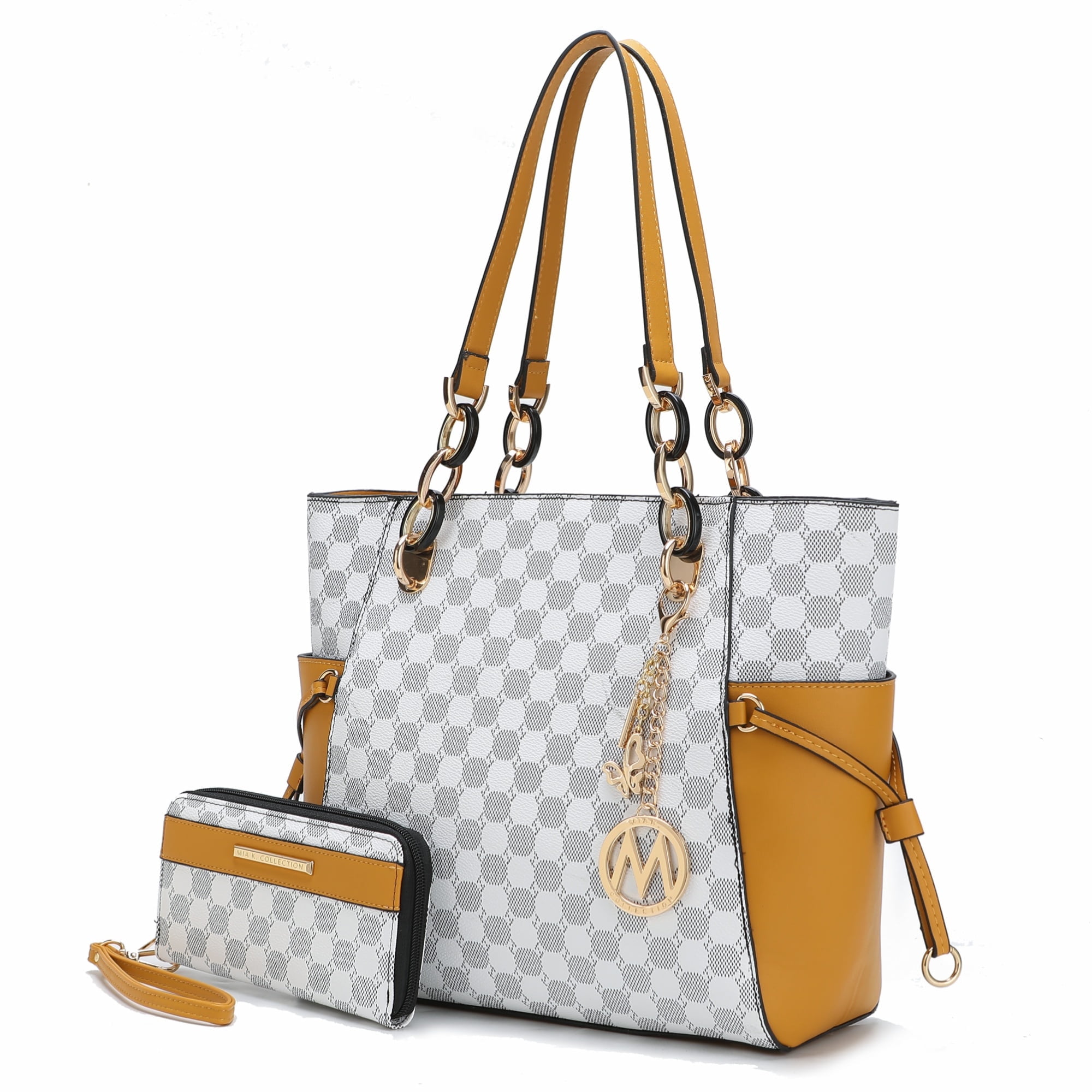 Mia K Medium Size Xenia Circular Print Tote Bag with Wallet - 2 pieces ...
