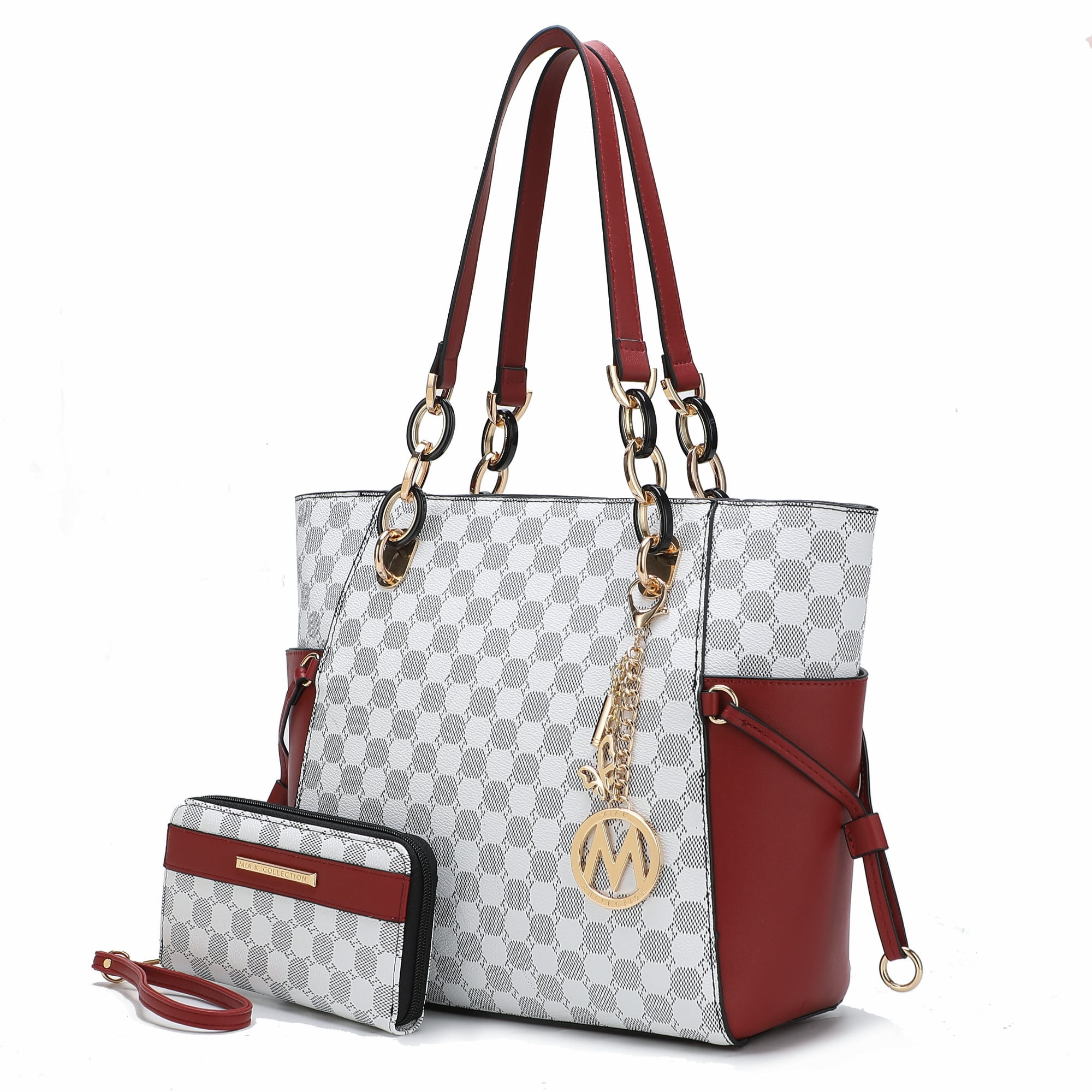 MKF Collection Xenia Circular Print Tote Women's Handbag with Wristlet ...