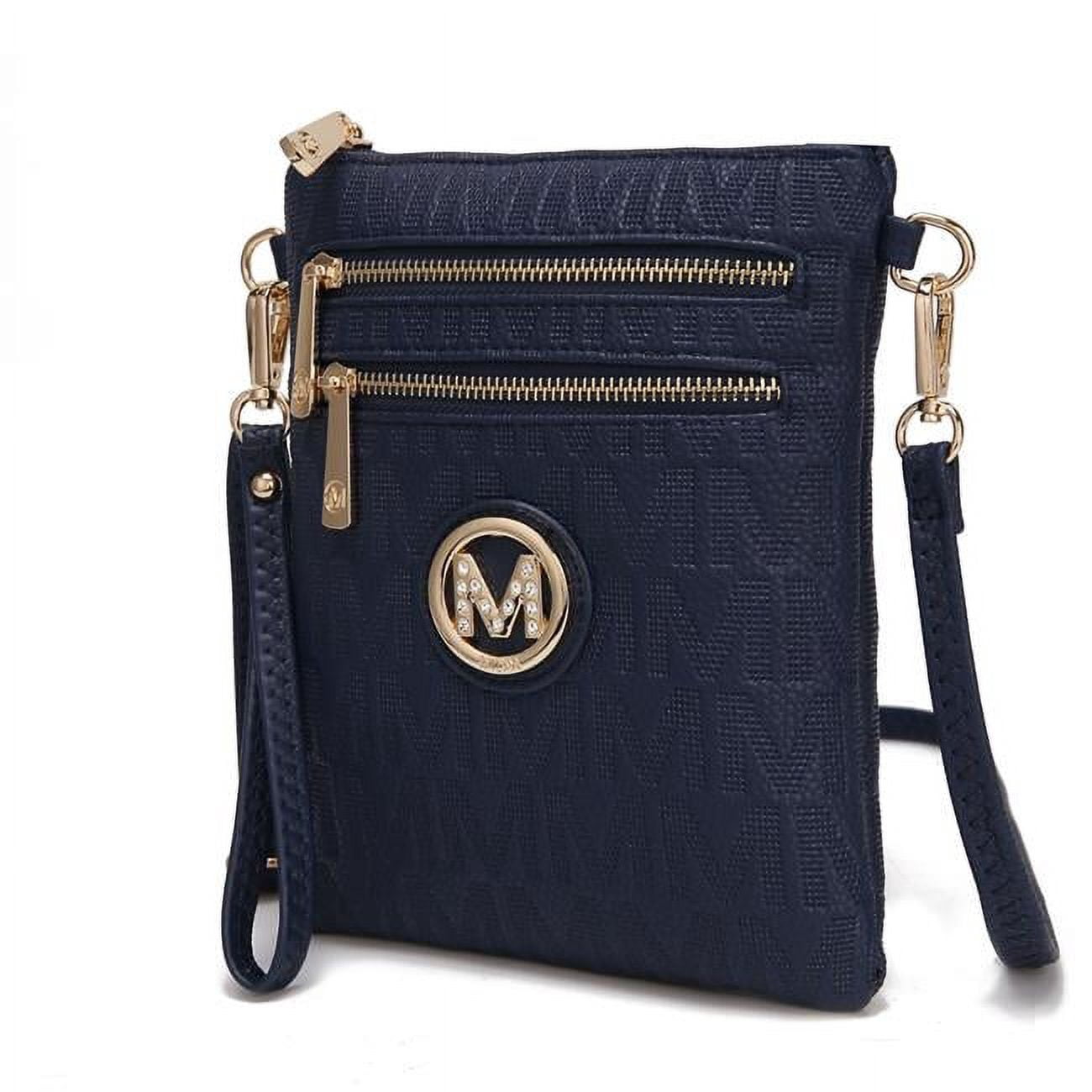 MKF Collection by Mia K. Andrea Milan M Signature Crossbody Bag - Navy ...