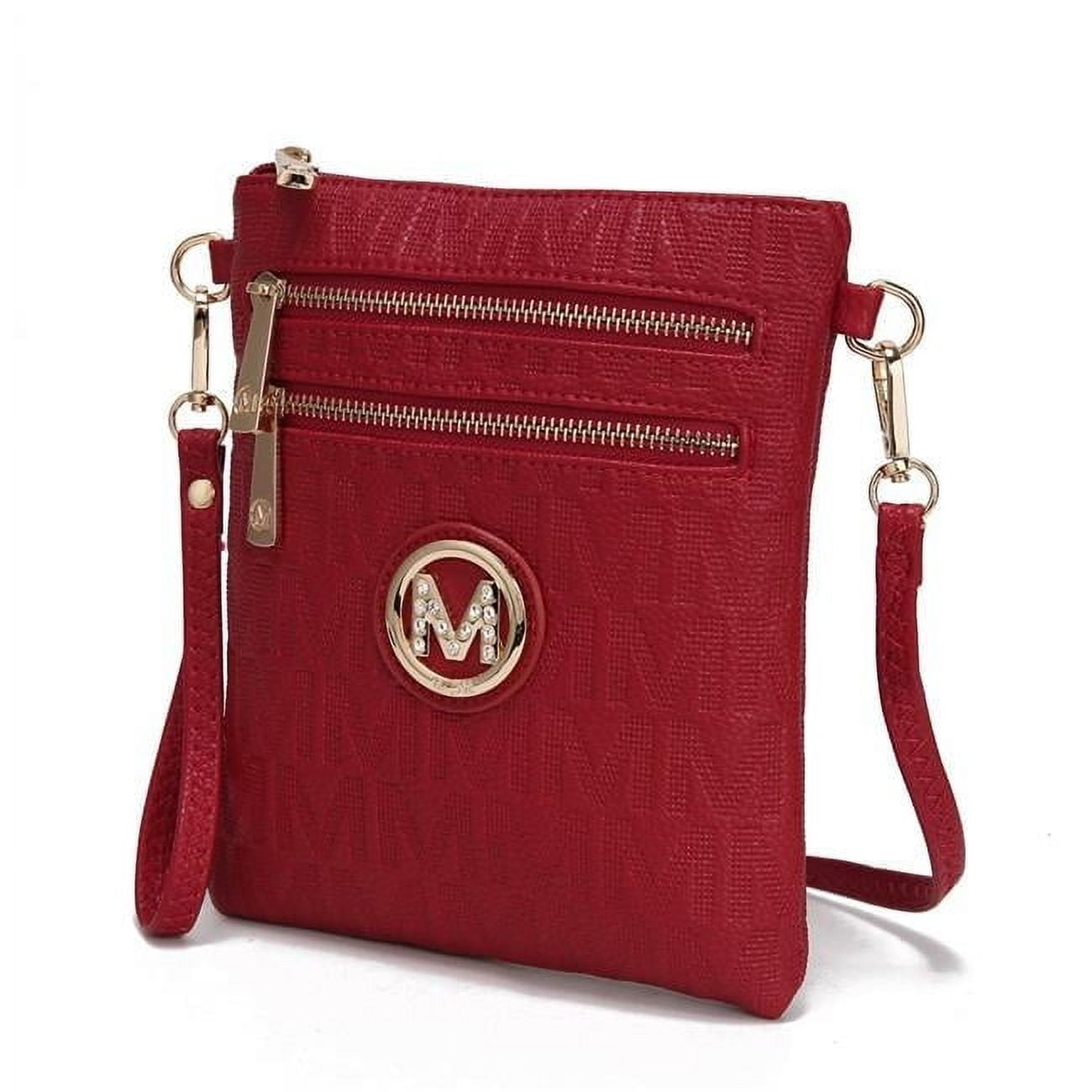 MKF Collection by Mia K. Andrea Milan M Signature Crossbody Bag - Red - Walmart.com