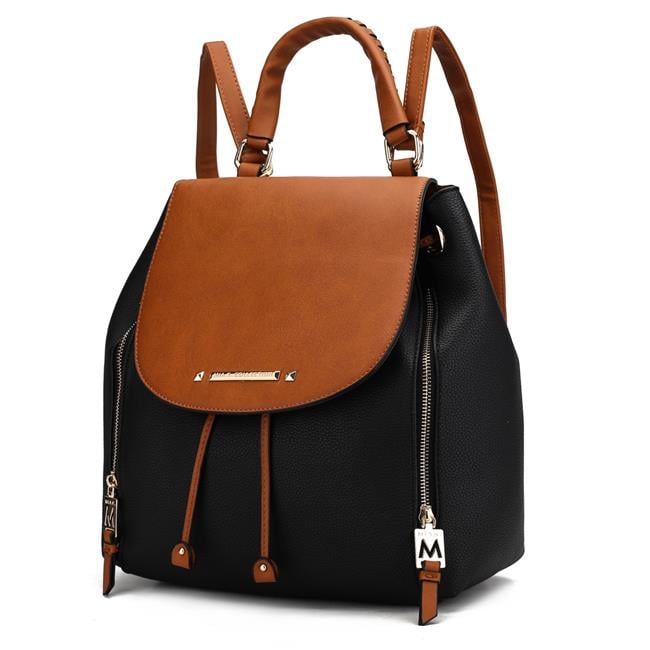 MKF Collection by Mia K. Kimberly Backpack, Black & Cognac - Walmart.com