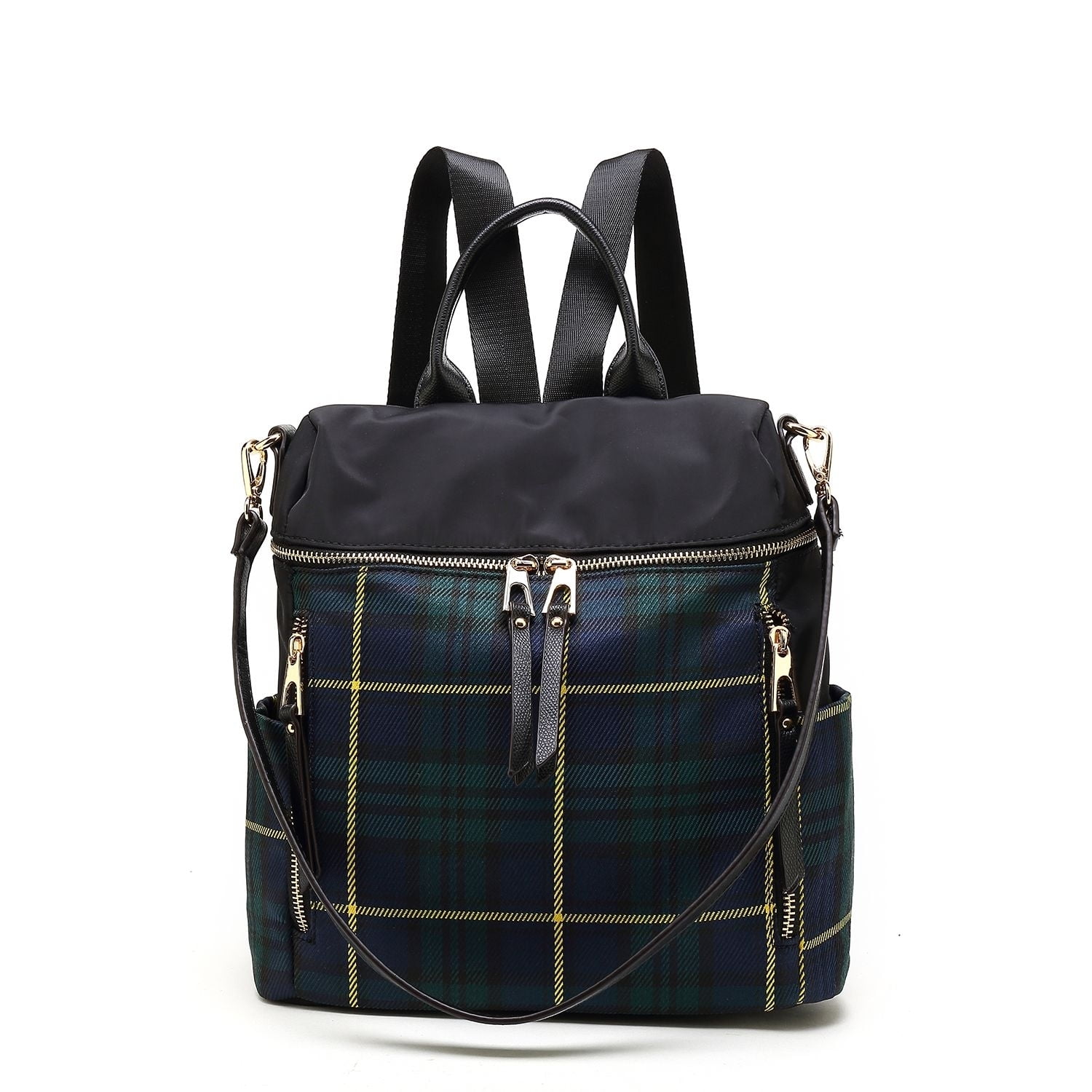MKF Collection by Mia K. MKF-1822GRN Nishi Plaid Backpack by Mia K ...