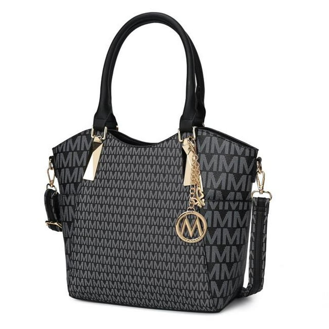 MKF Collection by Mia K. MKF-MT8814BK Devorah Signature Printed Vegan ...