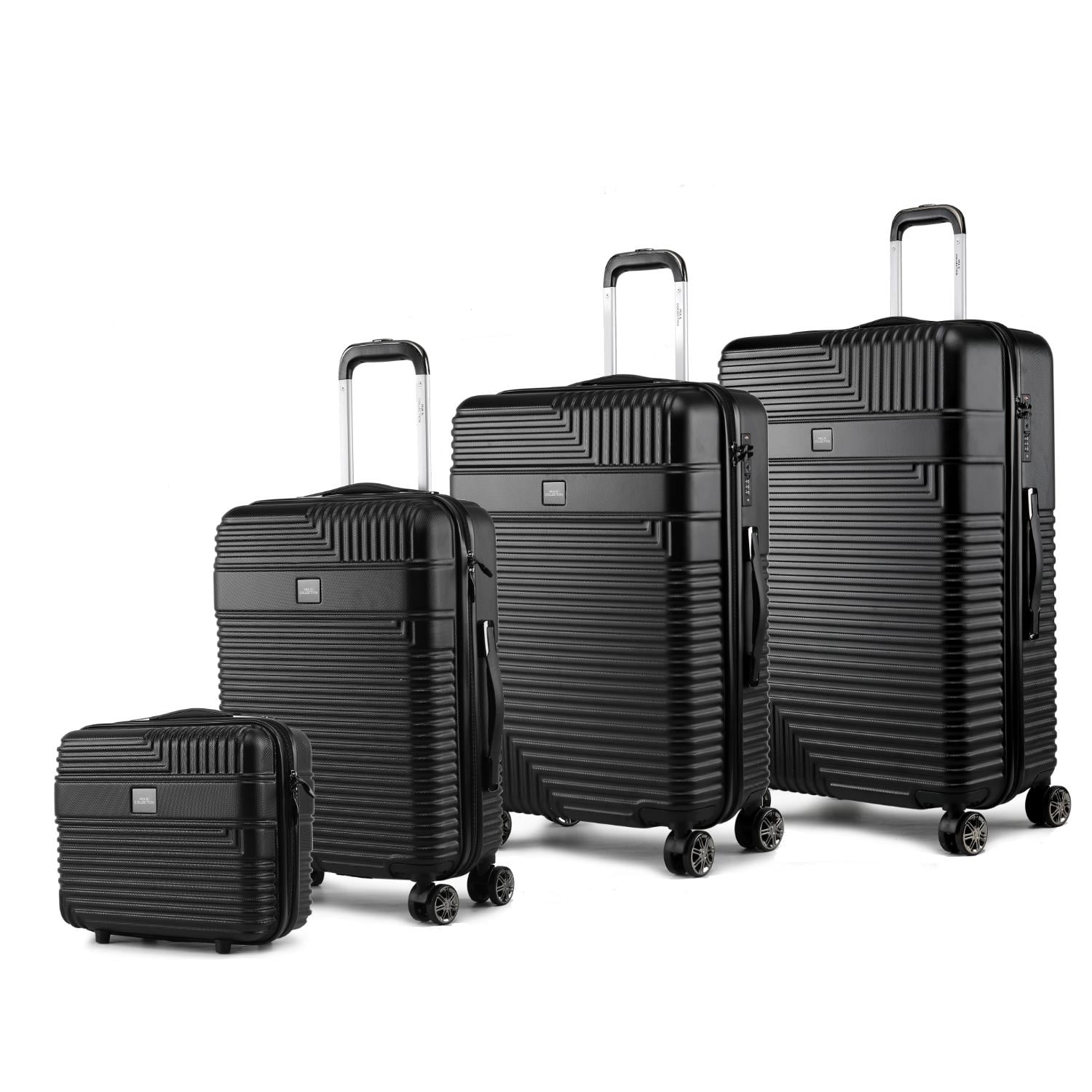 MKF Collection Mykonos Luggage 4 pieces by Mia K. - Black - Walmart.com