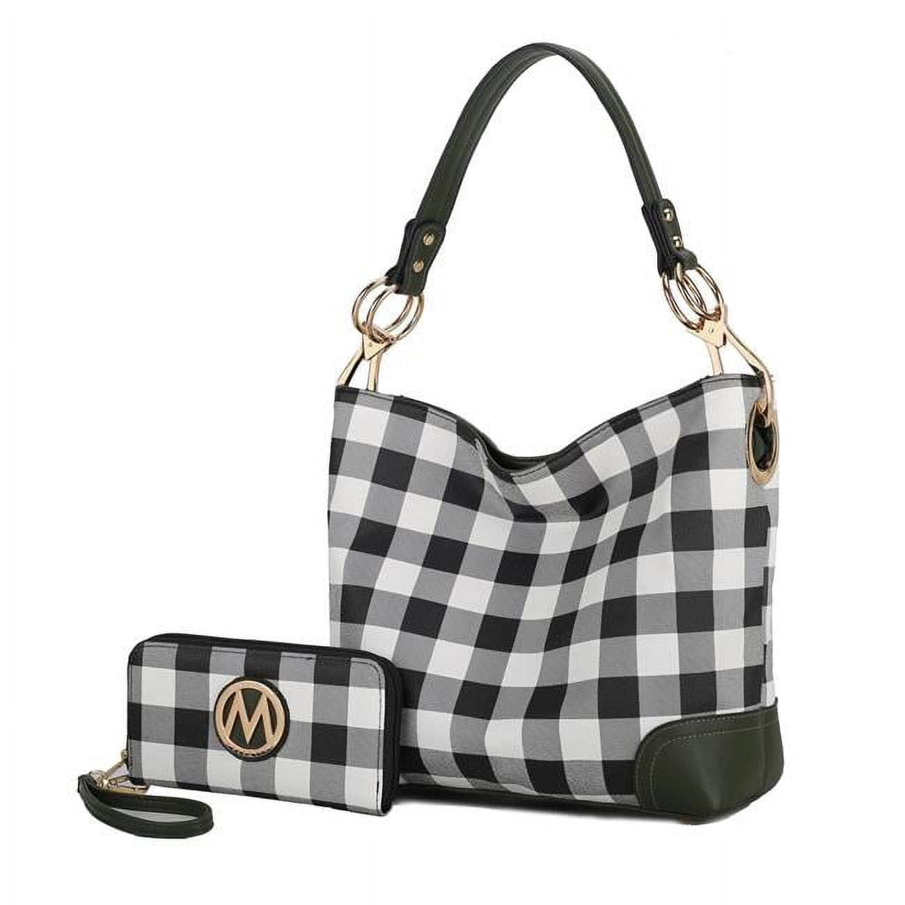 MKF Collection by Mia K. Vivien Checker Hobo & Wallet Set - Walmart.com
